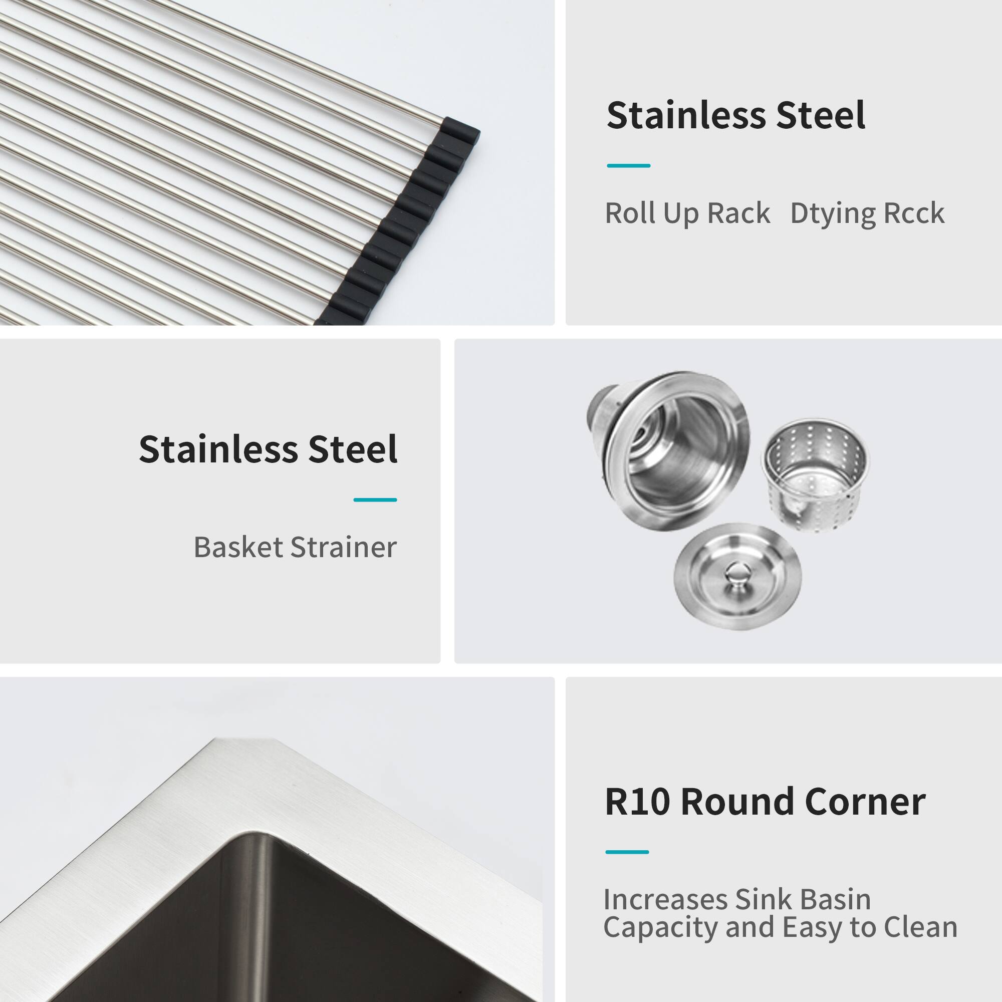 Siljoy 33 Inch Undermount Sink 33"x19"x10" Stainless Steel Kitchen Sink ...