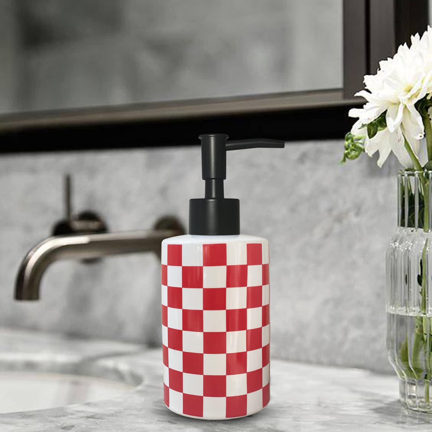 Dapper Styles Bathroom Soap Dispenser With Pump Ceramic For Kitchen ...