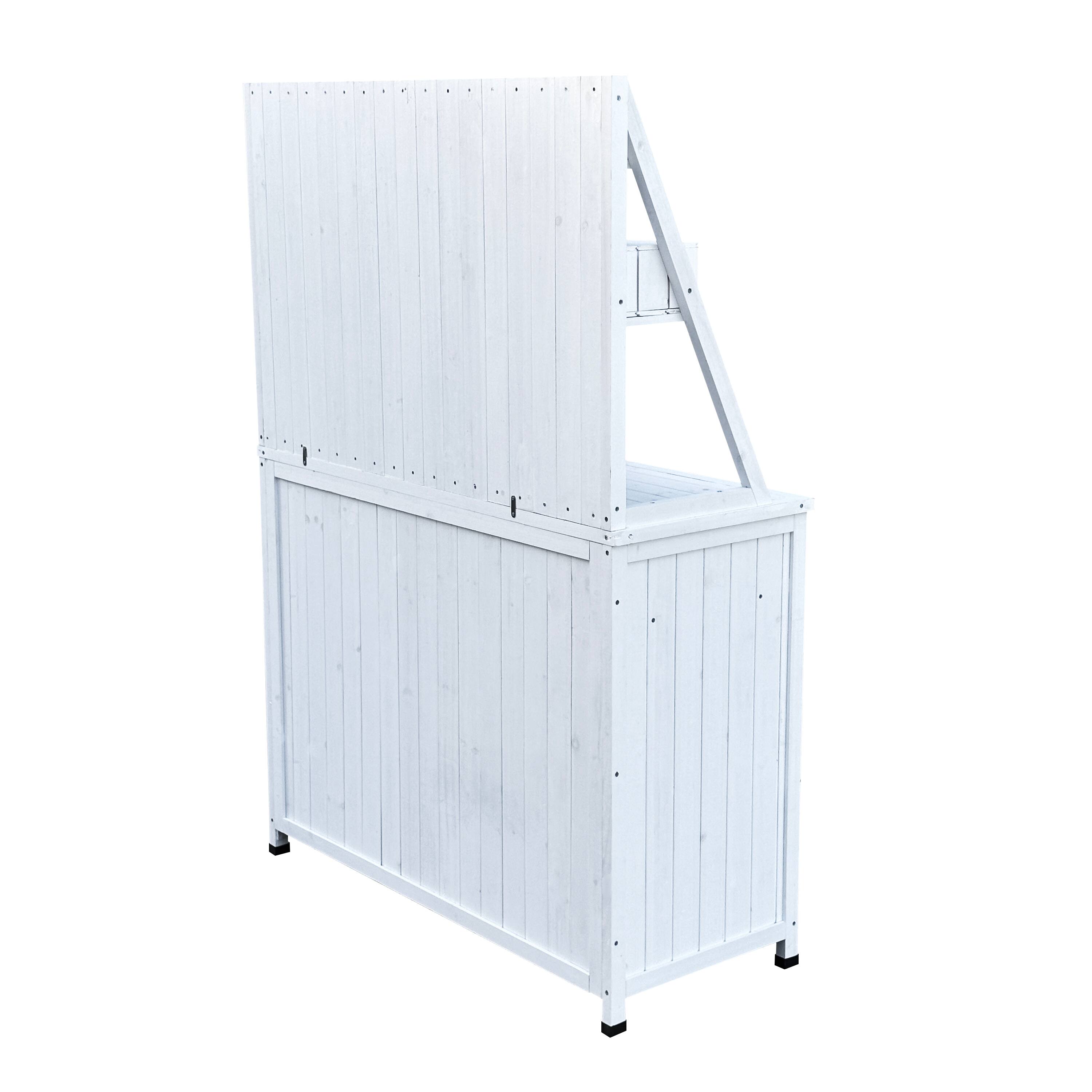 APRILSOUL Outdoor Potting Bench Table Tableside cabinet Wooden ...