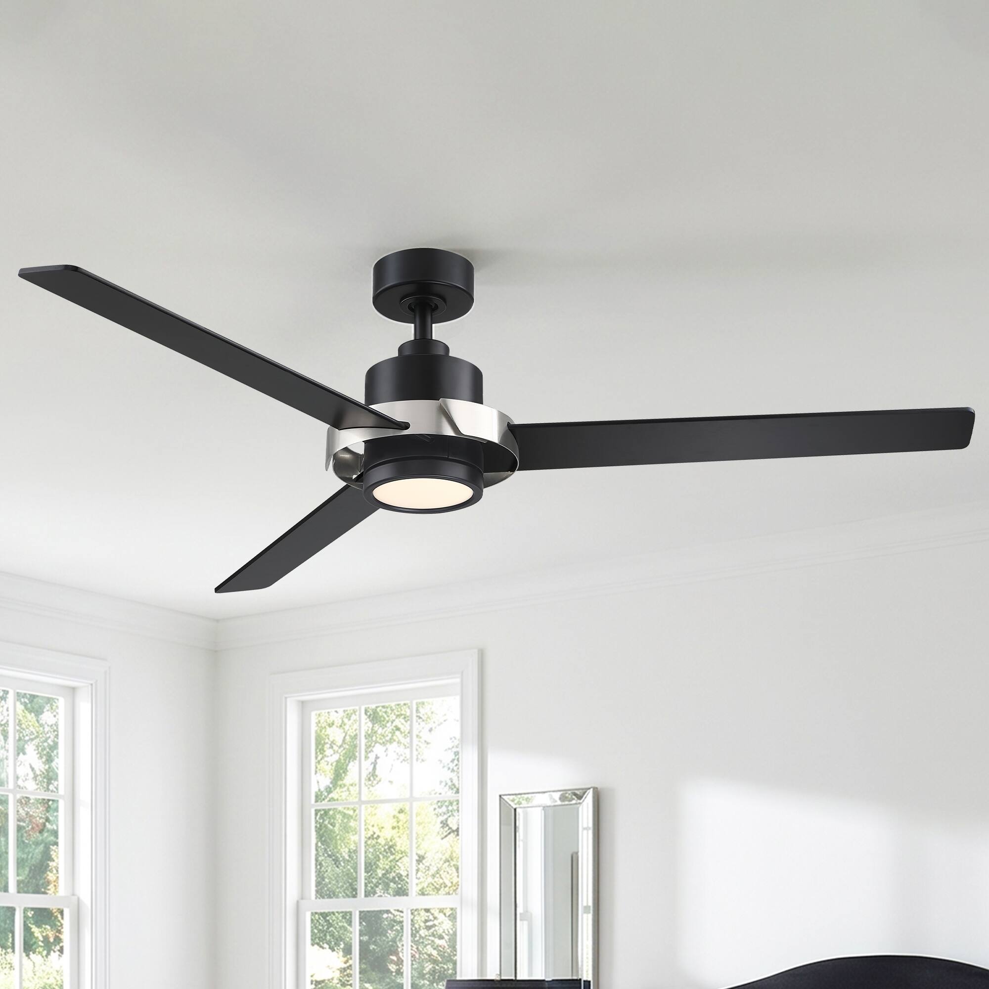 Parrot Uncle 60 Inch Modern Dimmable LED Ceiling Fan with Remote ...