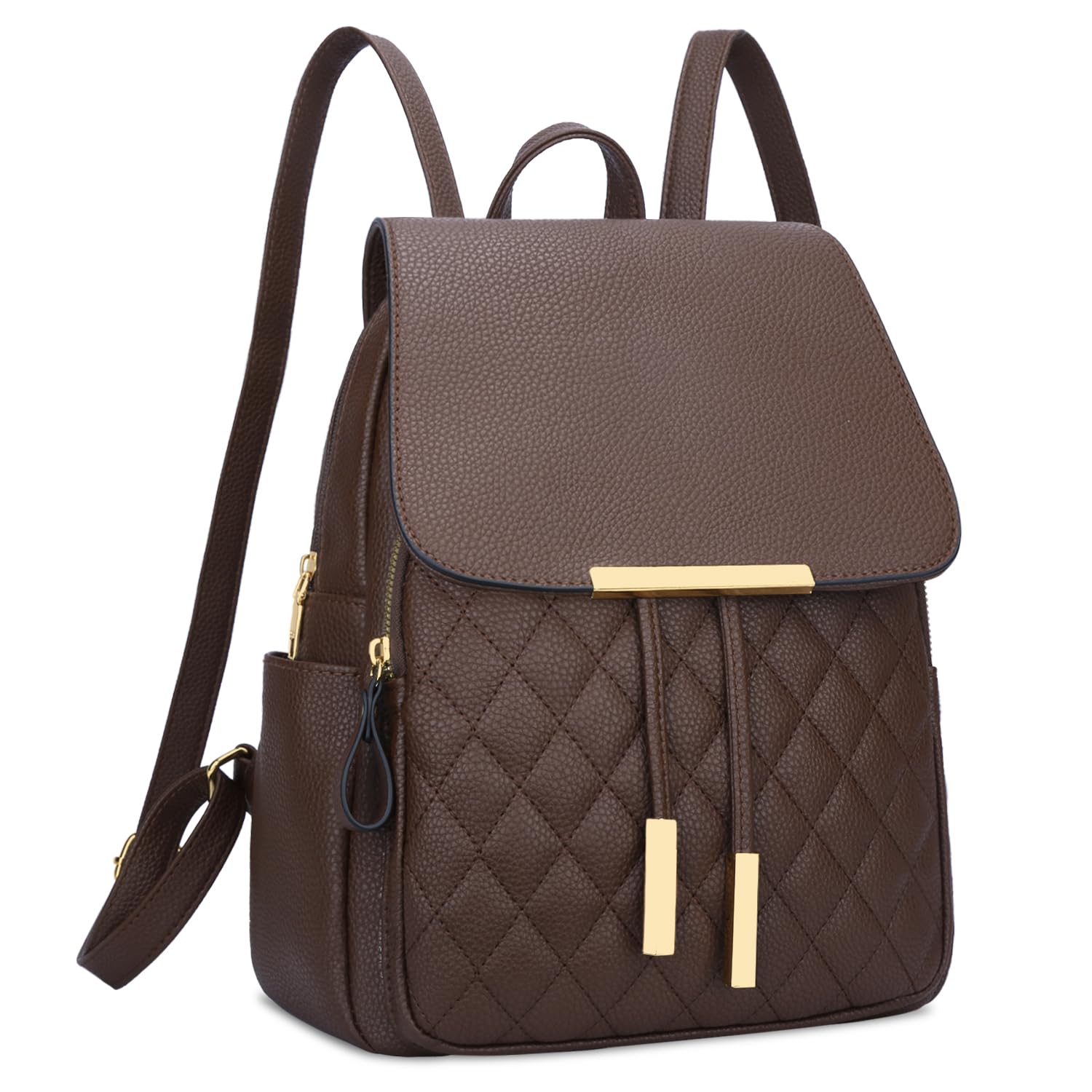 Pacoar Cade Quilted Trendy Leather Backpack Purse For Women And Ladies ...