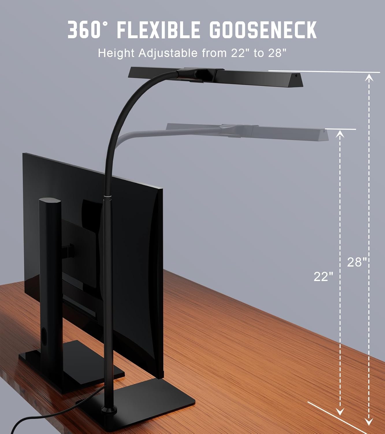 The Best Inks blue Desk Lamp Light LED Adjustable Gooseneck metal Home ...