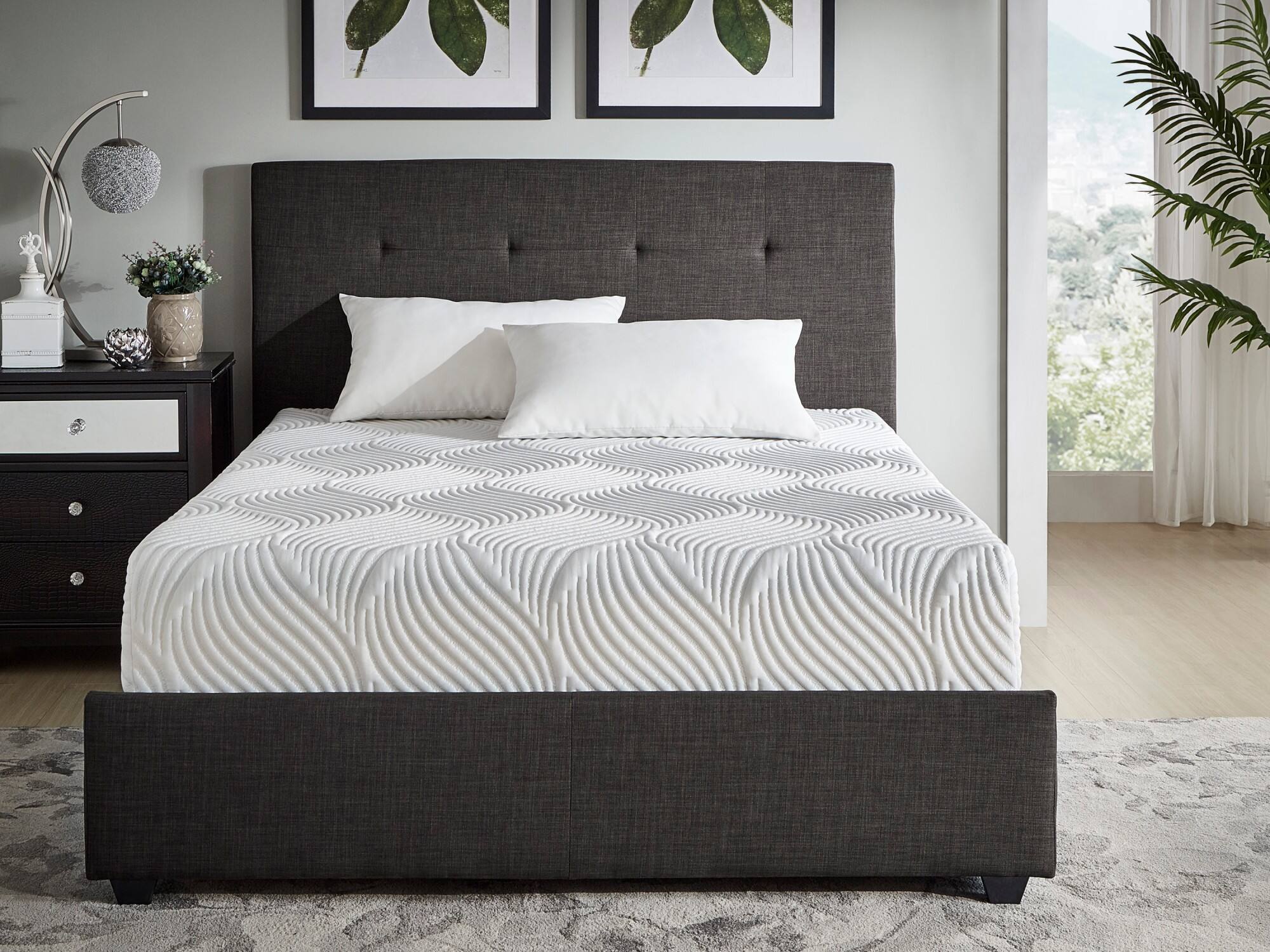 Glintex 10 Inch Eastern King Gel Memory Foam Mattress with Tencel ...