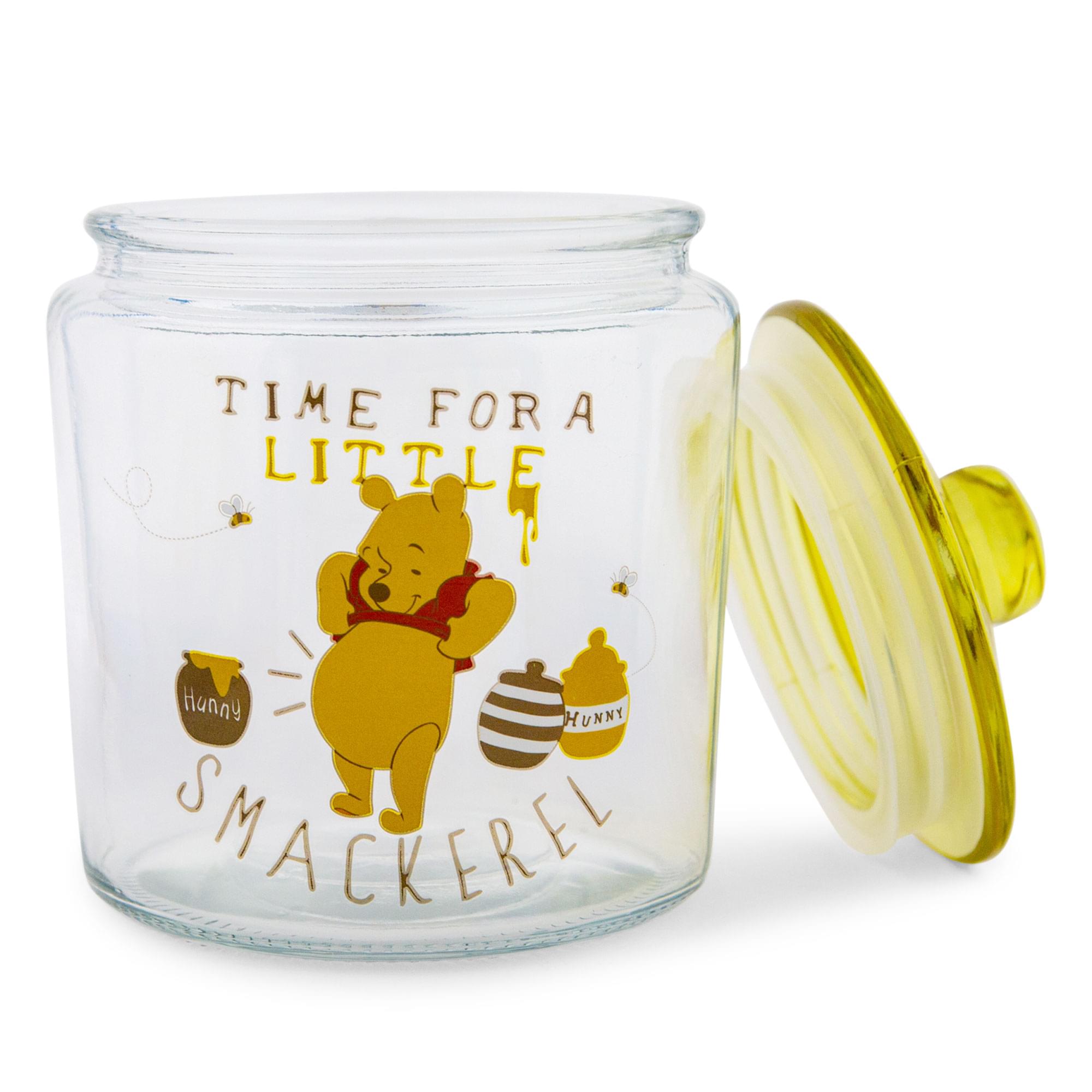 Disney Winnie the Pooh Glass Snack Jar Container With Lid | 6 Inches ...