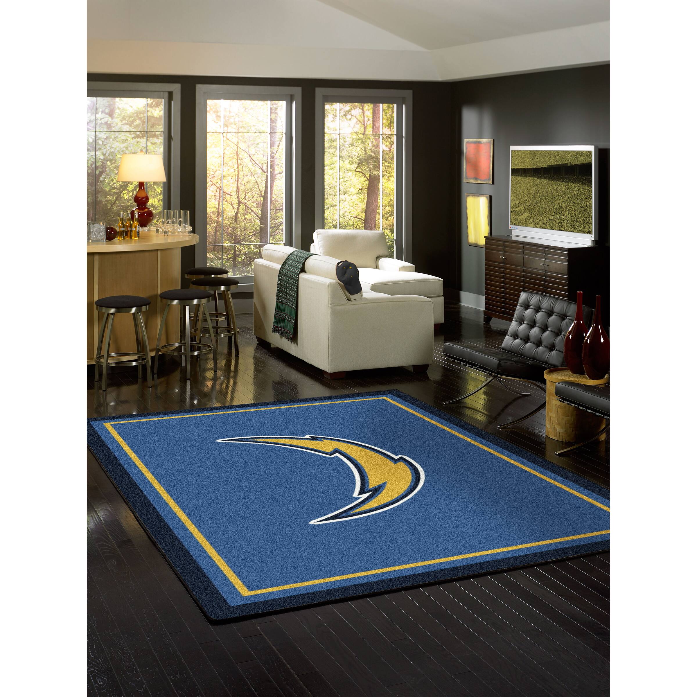 Imperial Los Angeles Chargers 5'4'' x 7'8'' Spirit Rug Black 3533005 ...