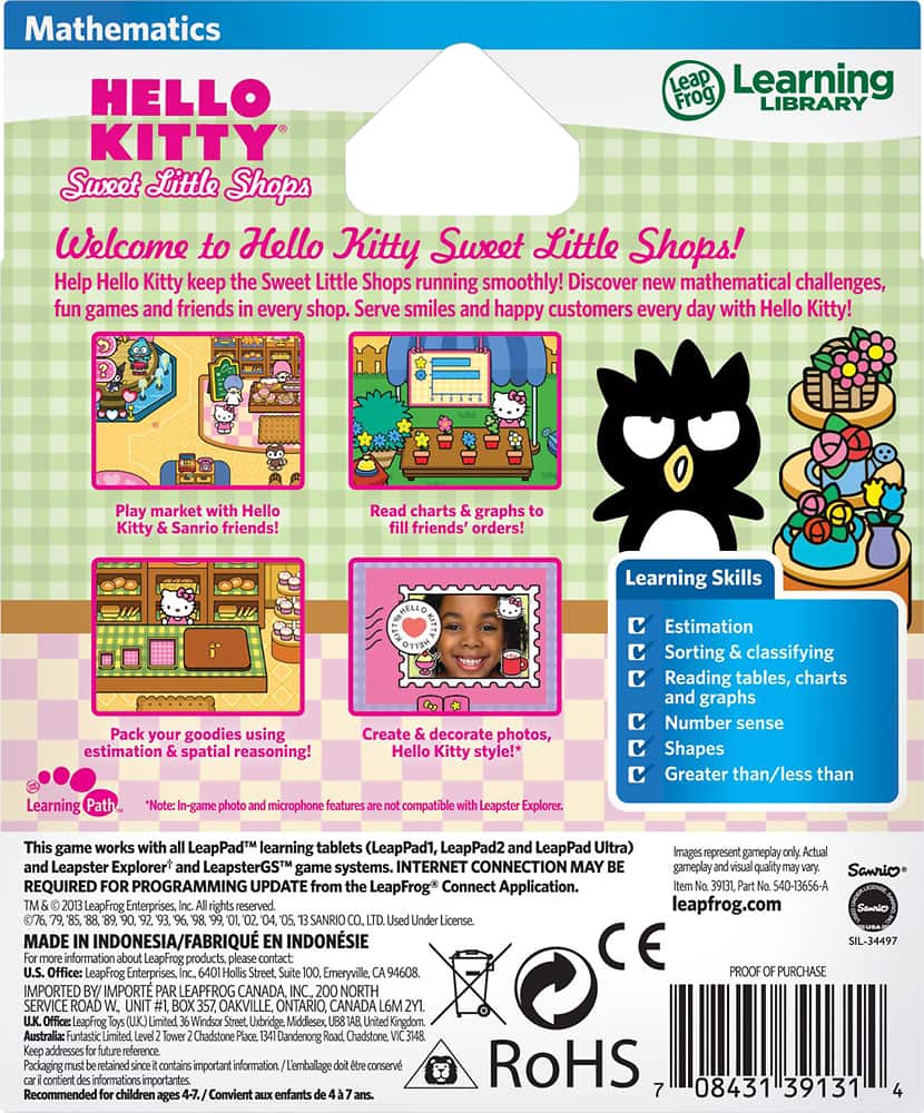 Best Buy: LeapFrog Sanrio Hello Kitty Sweet Little Shops Learning Game ...