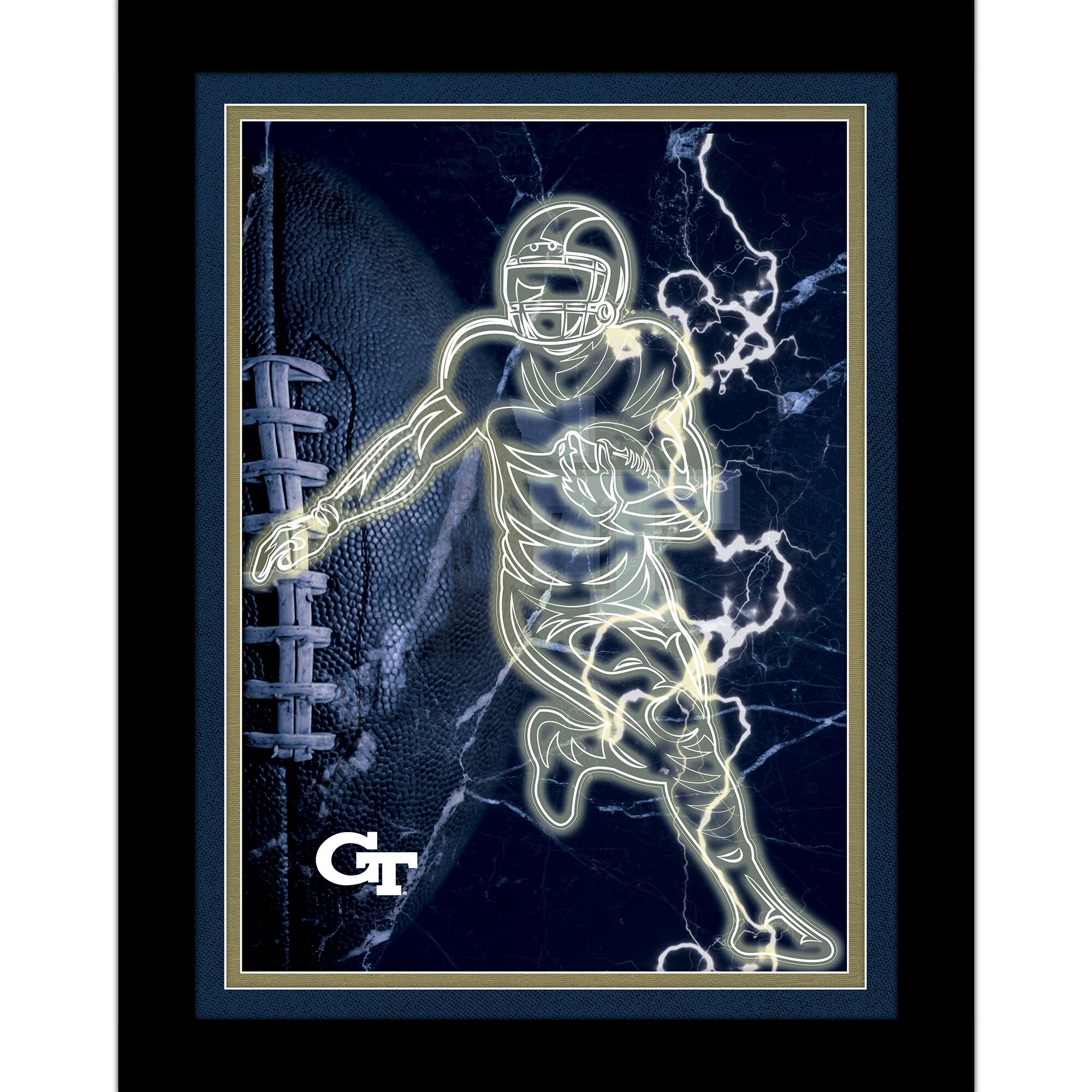 Fan Creations Georgia Tech Yellow Jackets 12'' x 16'' Framed Neon ...