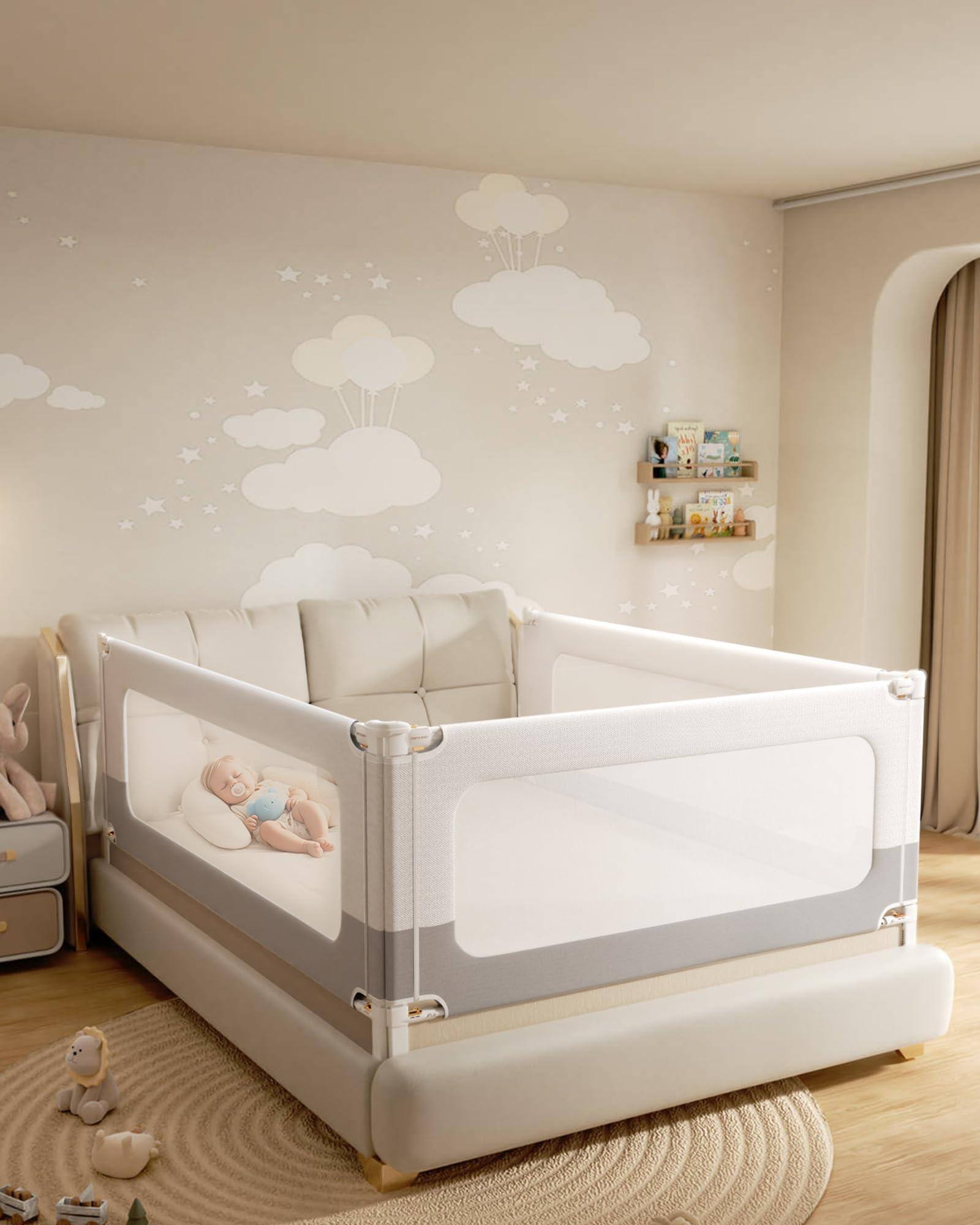 MAGICAL RUBS Bed Rail Guard For Reinforced 60in Rails Queen With Height ...