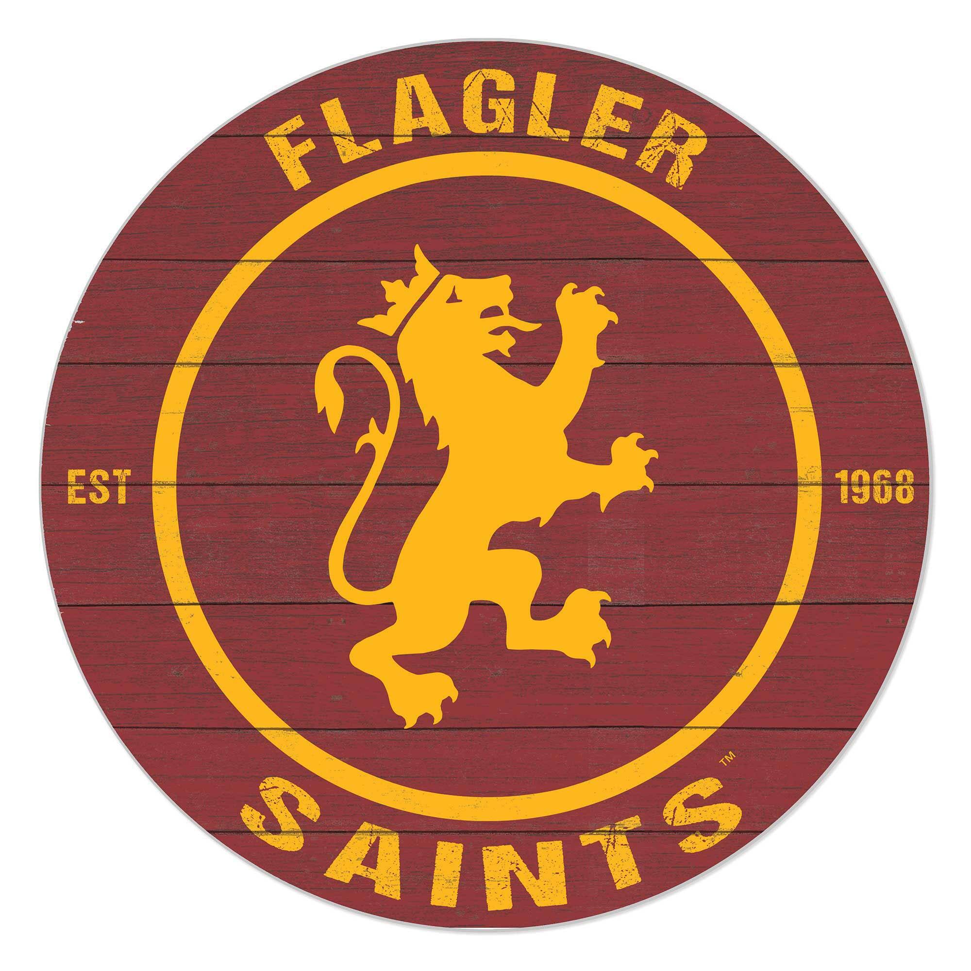 Jardine Flagler Saints 20" Indoor/Outdoor Team Color Circle Sign Red ...