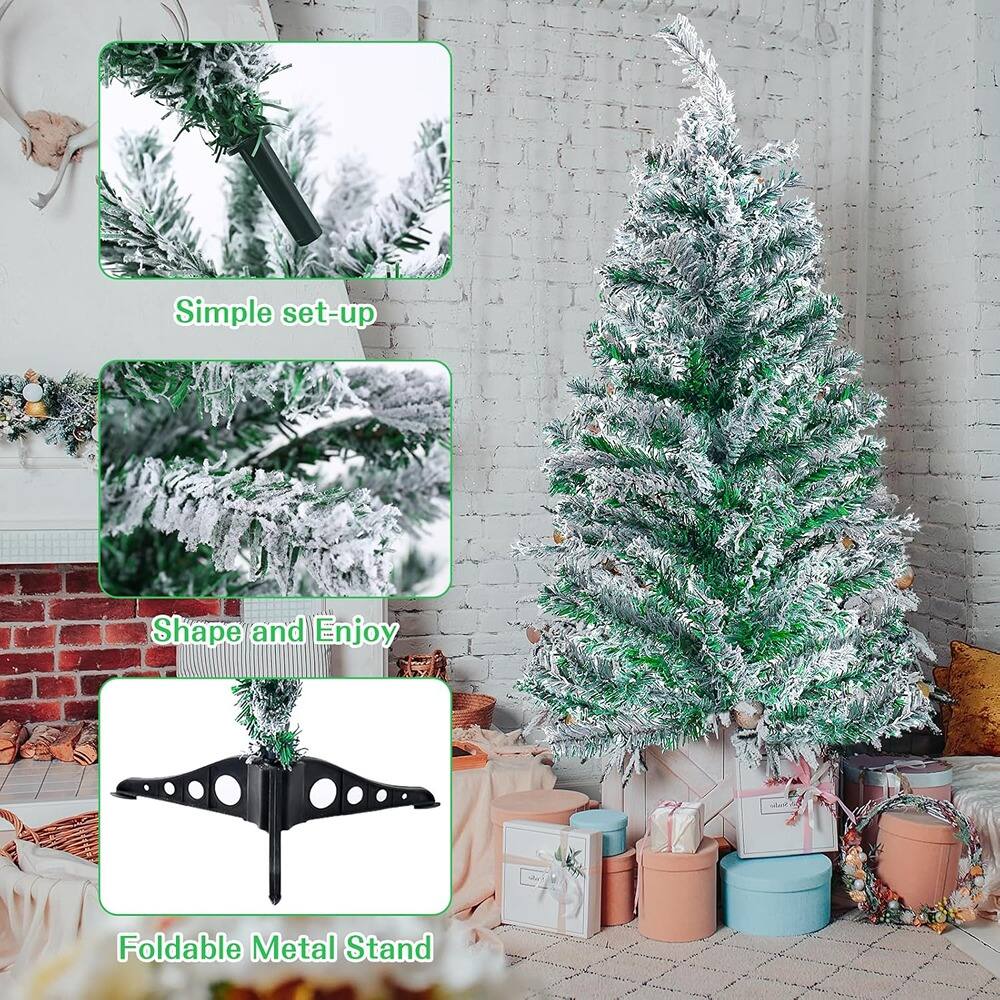 RTMB 3FT Artificial Christmas Tree Tabletop Mini Pine Tree with LED ...