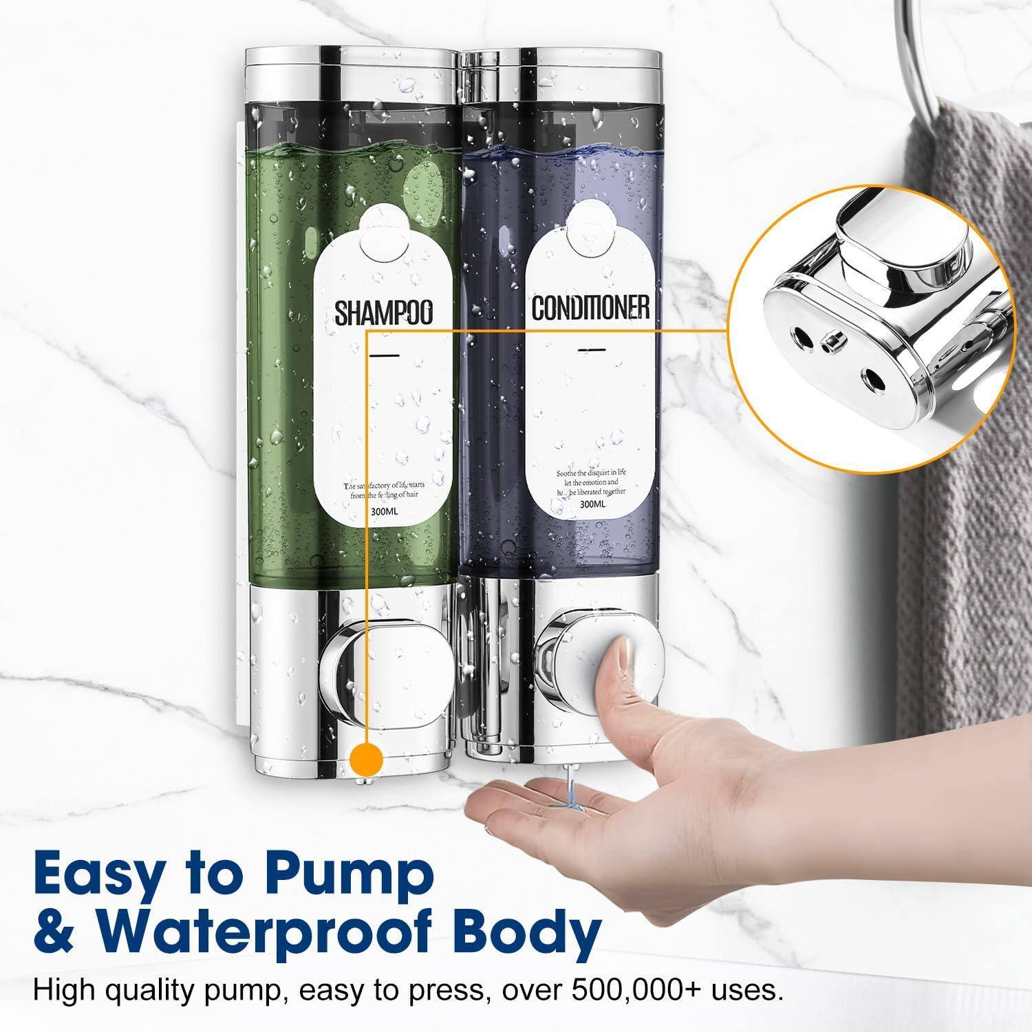 Dapper Styles 2 ch Shampoo And Conditioner Dispenser Shower Soap 2 Ch ...