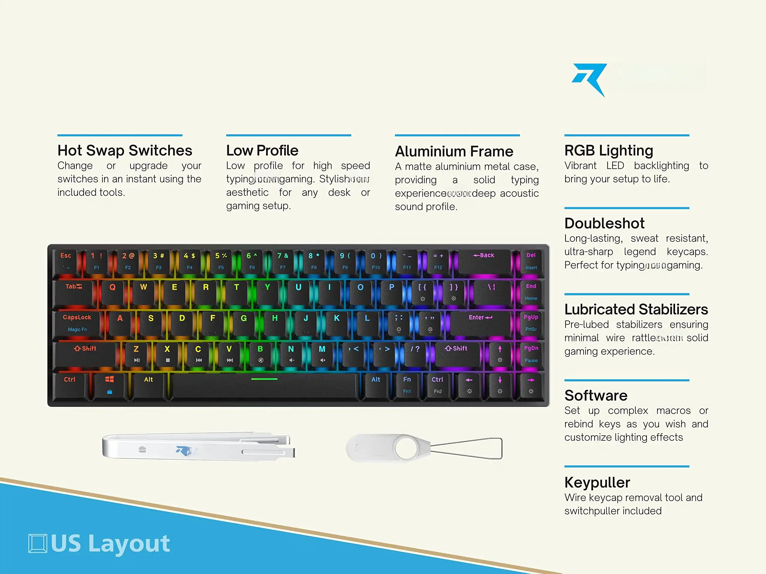 METALTON G65 Guardian 65 Full Aluminum Frame Ultra Slim For Pc mac ...