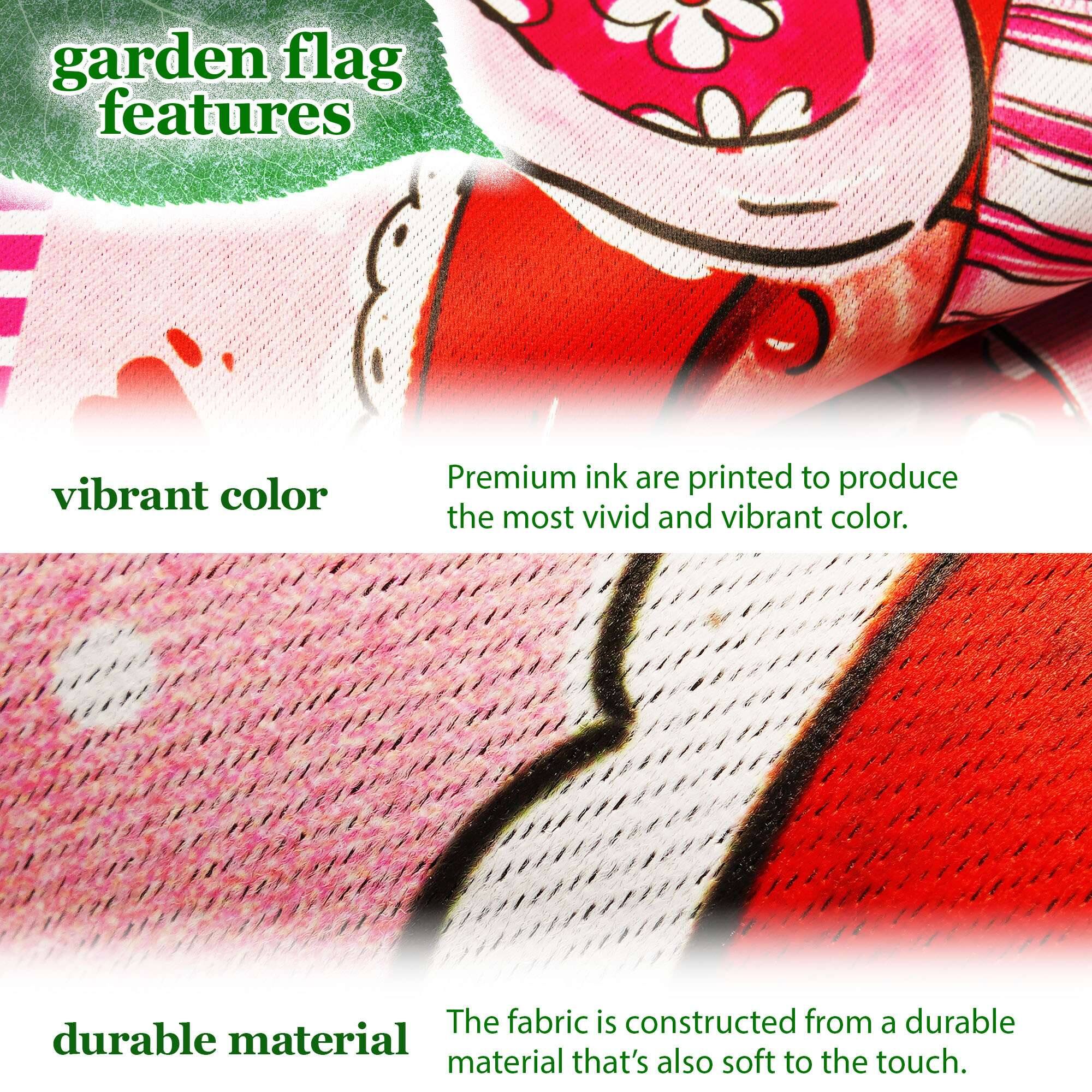 G128 36x16 in Garden Flag Stand with 12x18 in Double Sided Valentine’s ...