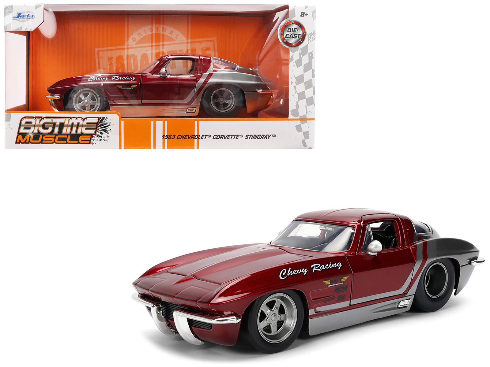 Jada 1963 Chevrolet Corvette Stingray "Chevy Racing" "Bigtime Muscle ...