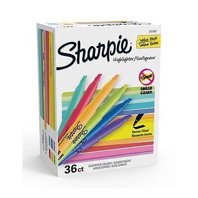 Sharpie Stick Highlighter, Chisel Tip, Assorted, 36/Pack (2133497 ...
