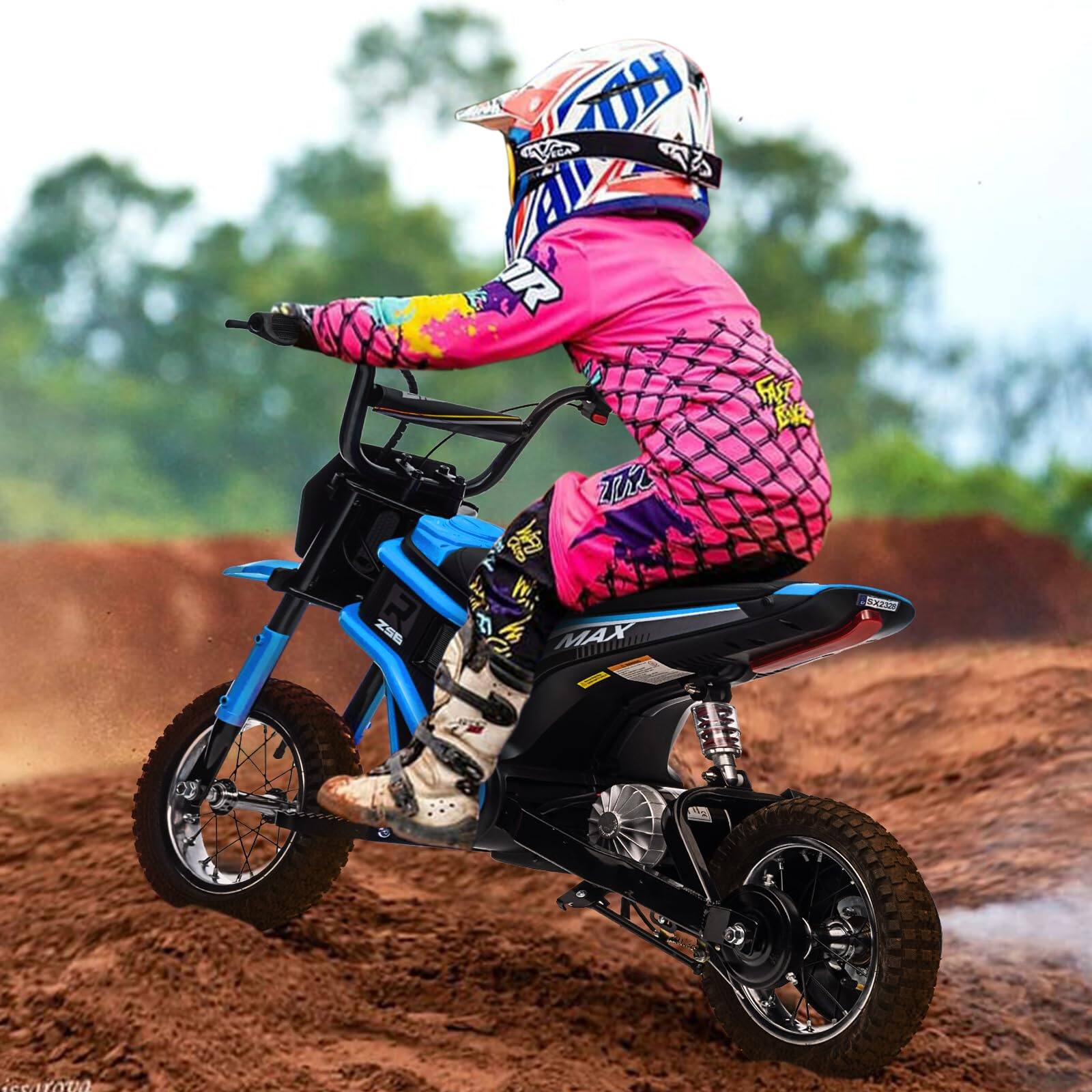 GARVEE Electric Dirt Bike , 24v 351w Kids Electric Motorcycle Blue YXLGH-PTO_0YUDZI5K - Best Buy