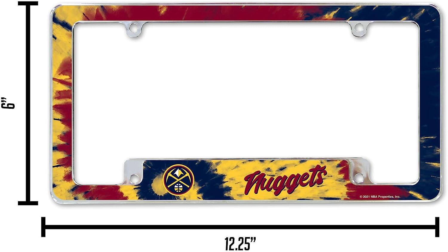 Rico Industries Denver Nuggets Chrome Metal License Plate Frame with ...