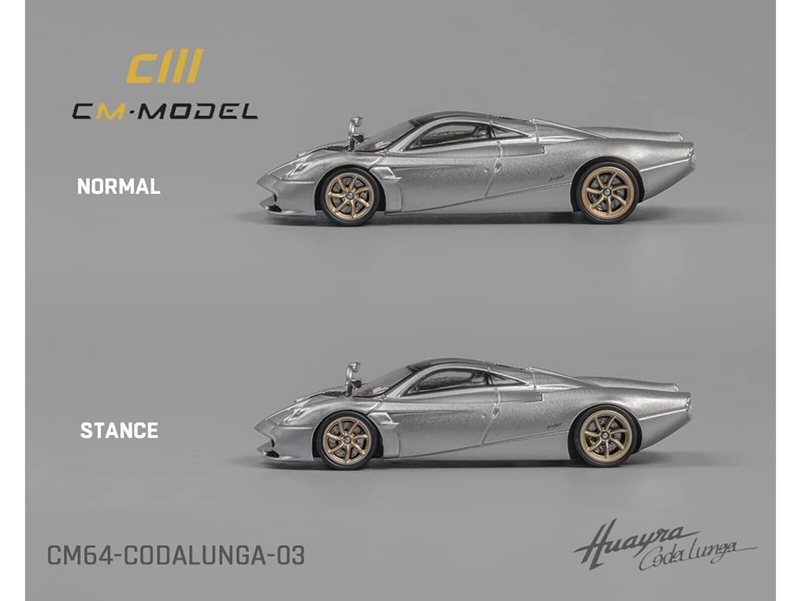 CM Models Pagani Huayra Codalunga with Sunroof and Extra Wheels 1/64 ...