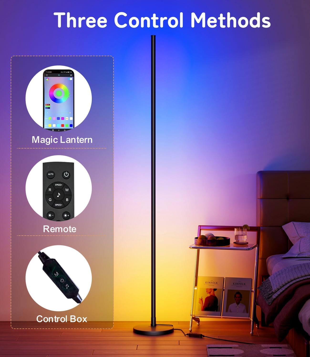 The Best Inks Floor Lamp light Smart LED Modern metal Corner Bright ...