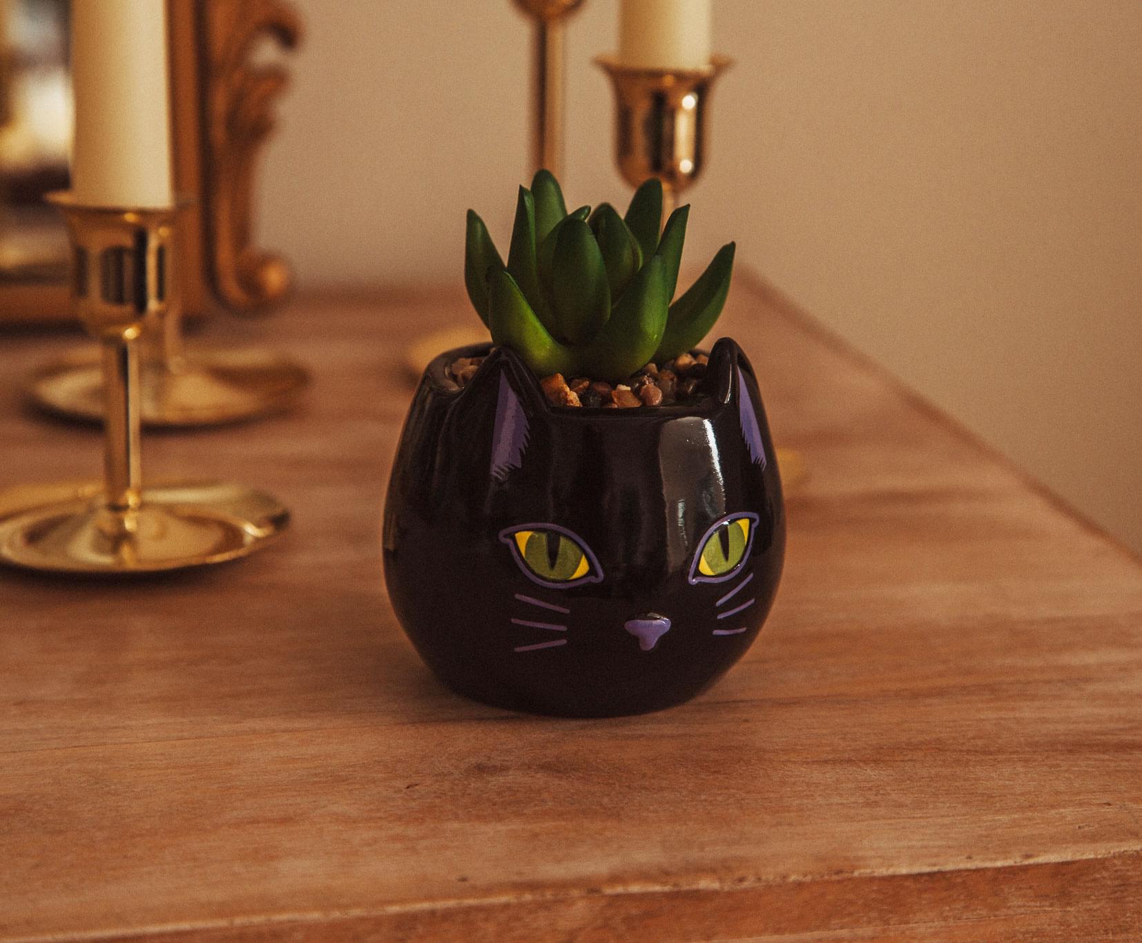 Silver Buffalo Disney Hocus Pocus "Binx Is My Boo" Ceramic Planter with ...