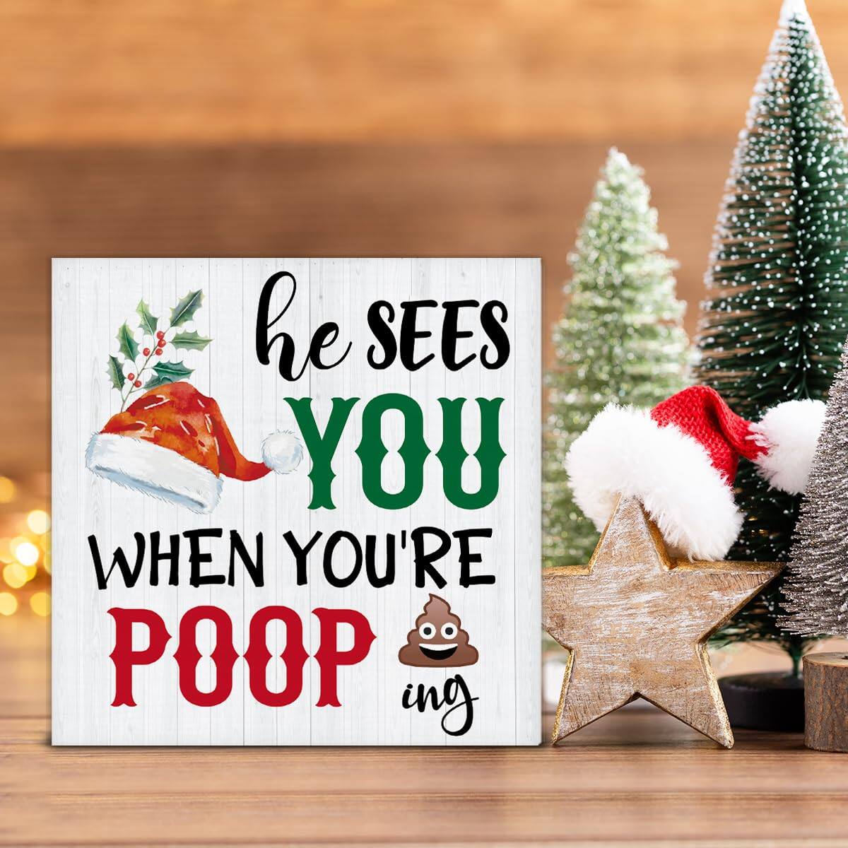 Paradigms Interiors Funny Christmas Decor Farmhouse Decorations Gag ...
