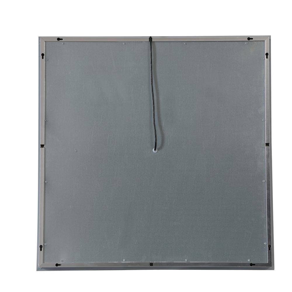 Elegant Decor Helios 30in x 30in Hardwired LED mirror Silver BG3605115 ...