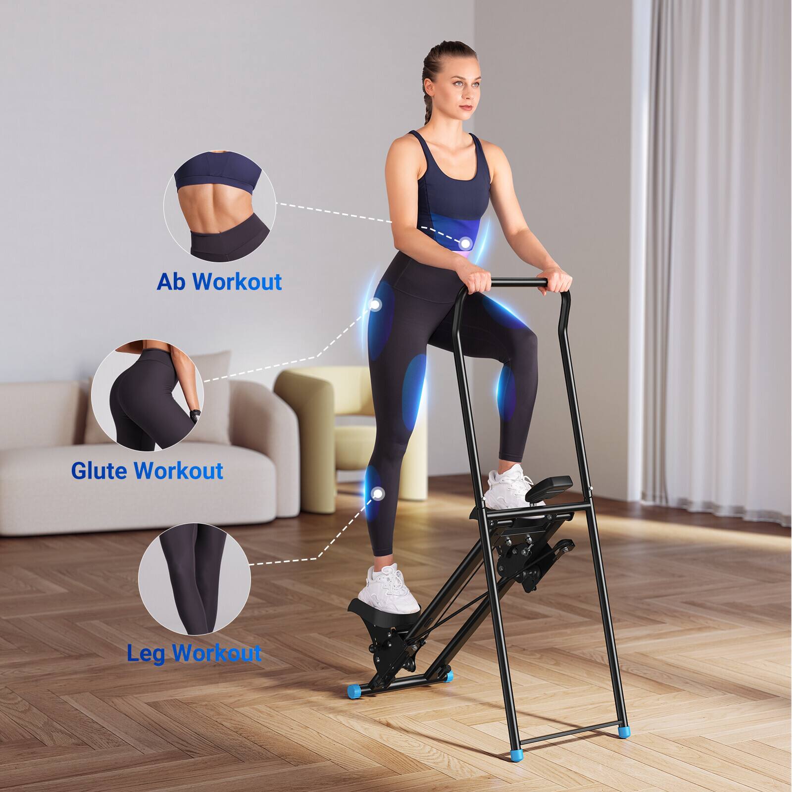 MERACH Vertical Climber Stair Stepper Machine Full Body Workout Home ...