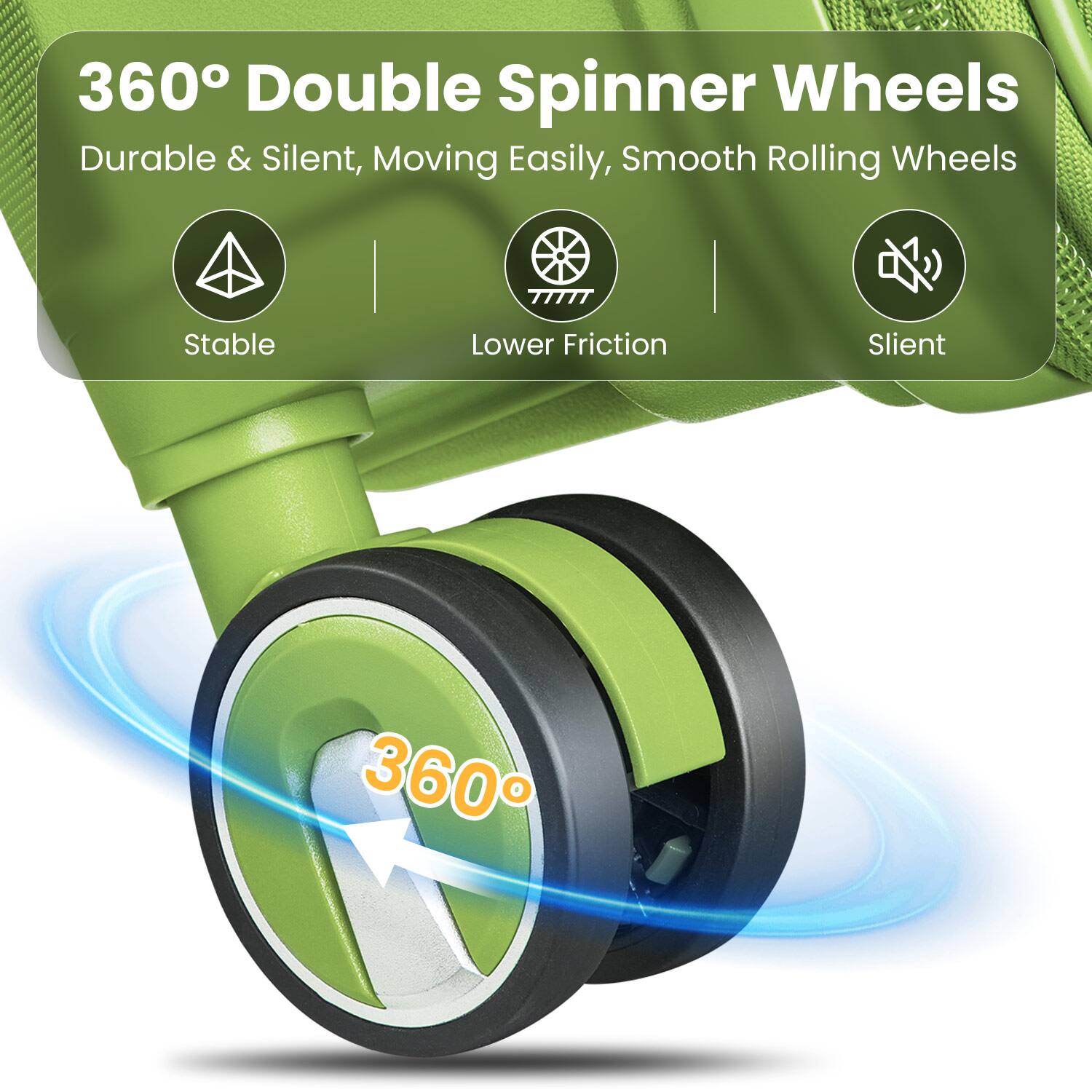 APRILSOUL Luggage Piece Sets Hard Shell Lightweight TSA Lock Carry on ...