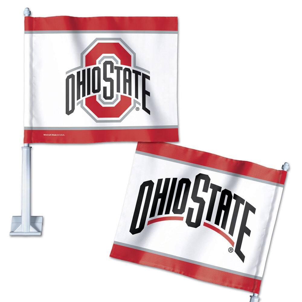 WinCraft Ohio State Buckeyes 12" x 13" Double Sided Car Flag Multicolor ...