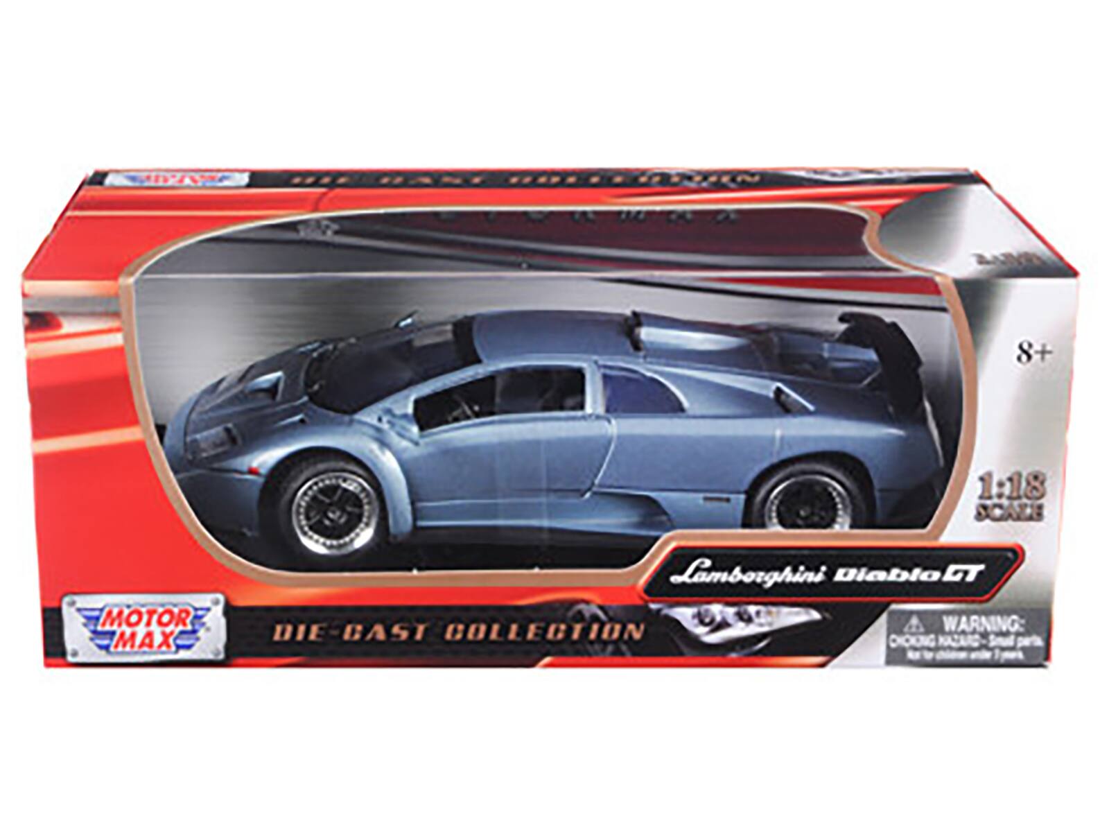 Lamborghini Diablo GT 1/18 Diecast Model Car by Motormax Silver 73168s ...