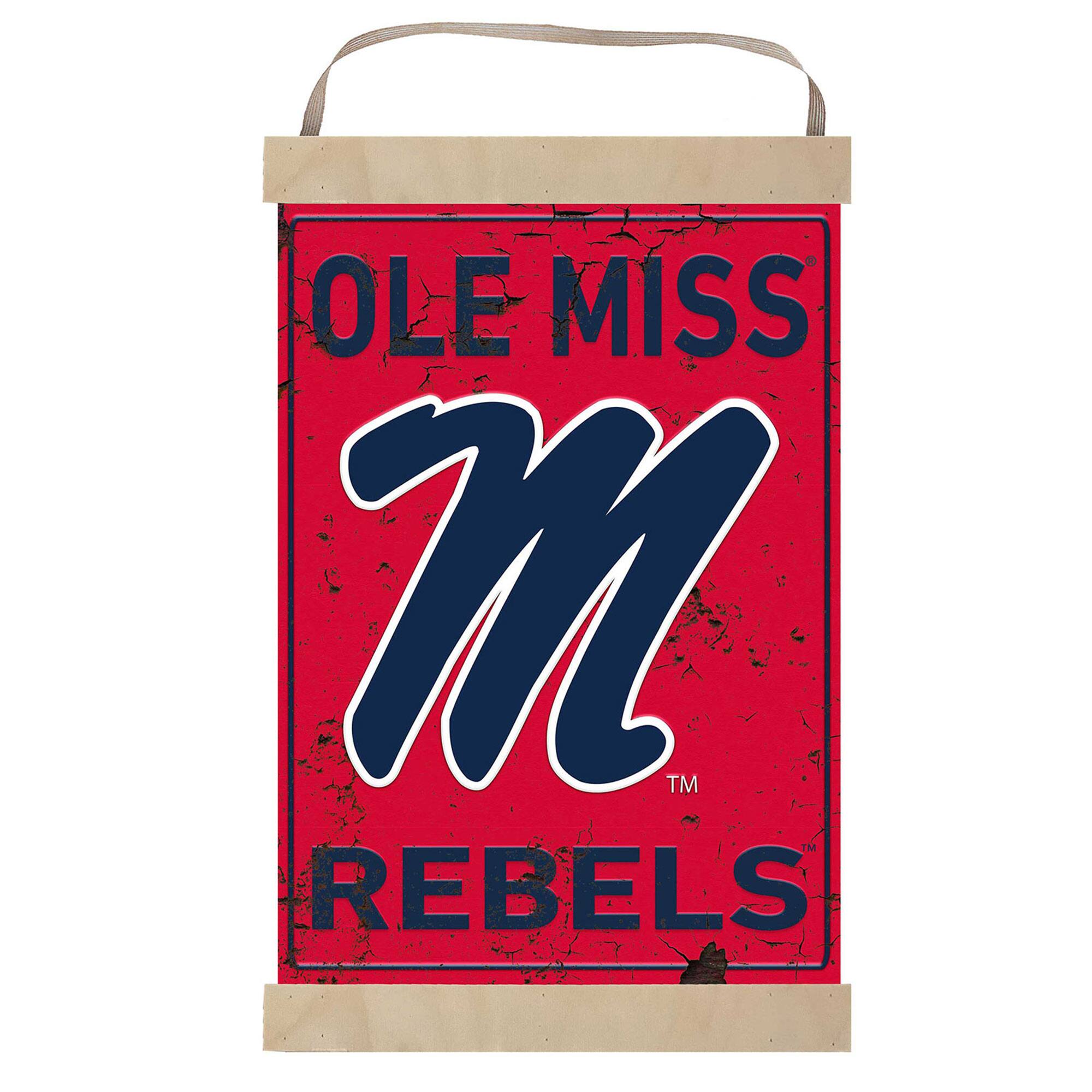 Jardine Ole Miss Rebels Retro Logo Banner Sign Red 4941815 - Best Buy
