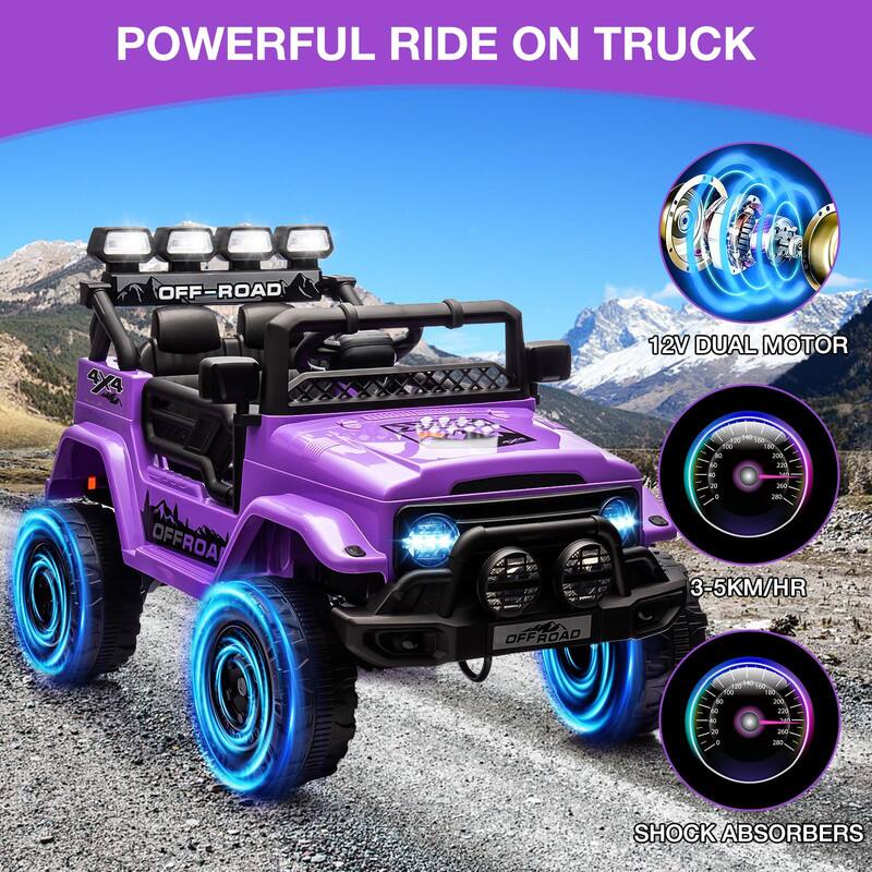 Jojoka Power Wheels 12V Ride On Car for Kids with Remote, LED Lights ...