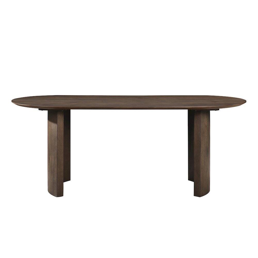 New Classic Furniture Kody Wood Oval Dining Table in Dark Walnut Brown ...