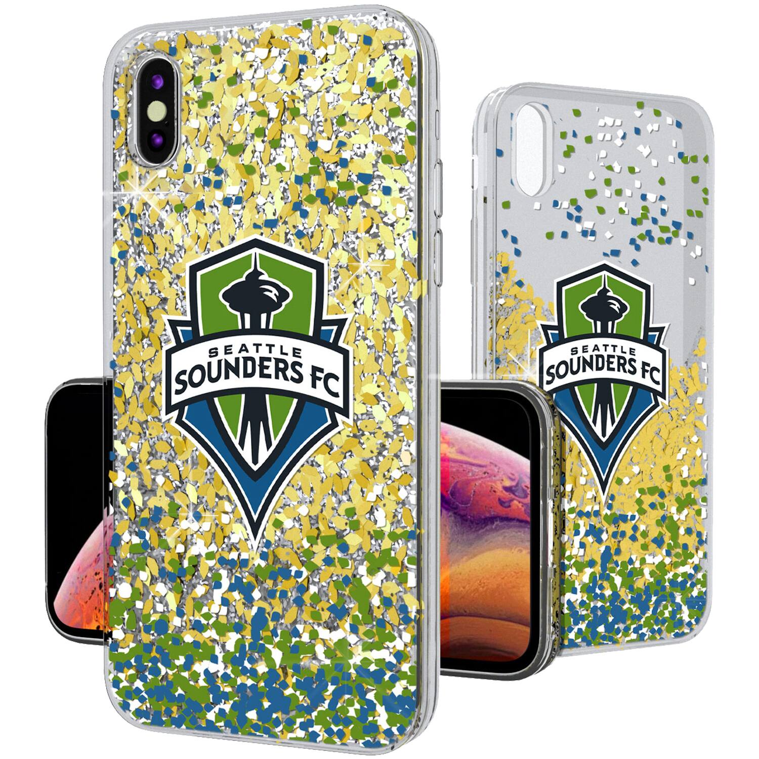 Keyscaper MLS Seattle Sounders FC Confetti Glitter iPhone XS Max Case ...