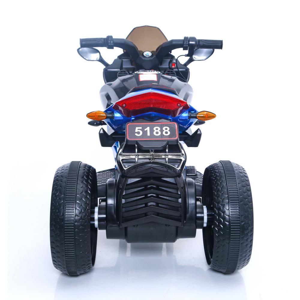 BreeBe 12V Kids 3 Wheel Ride On Motorcycle, Battery Powered Motorbike w ...