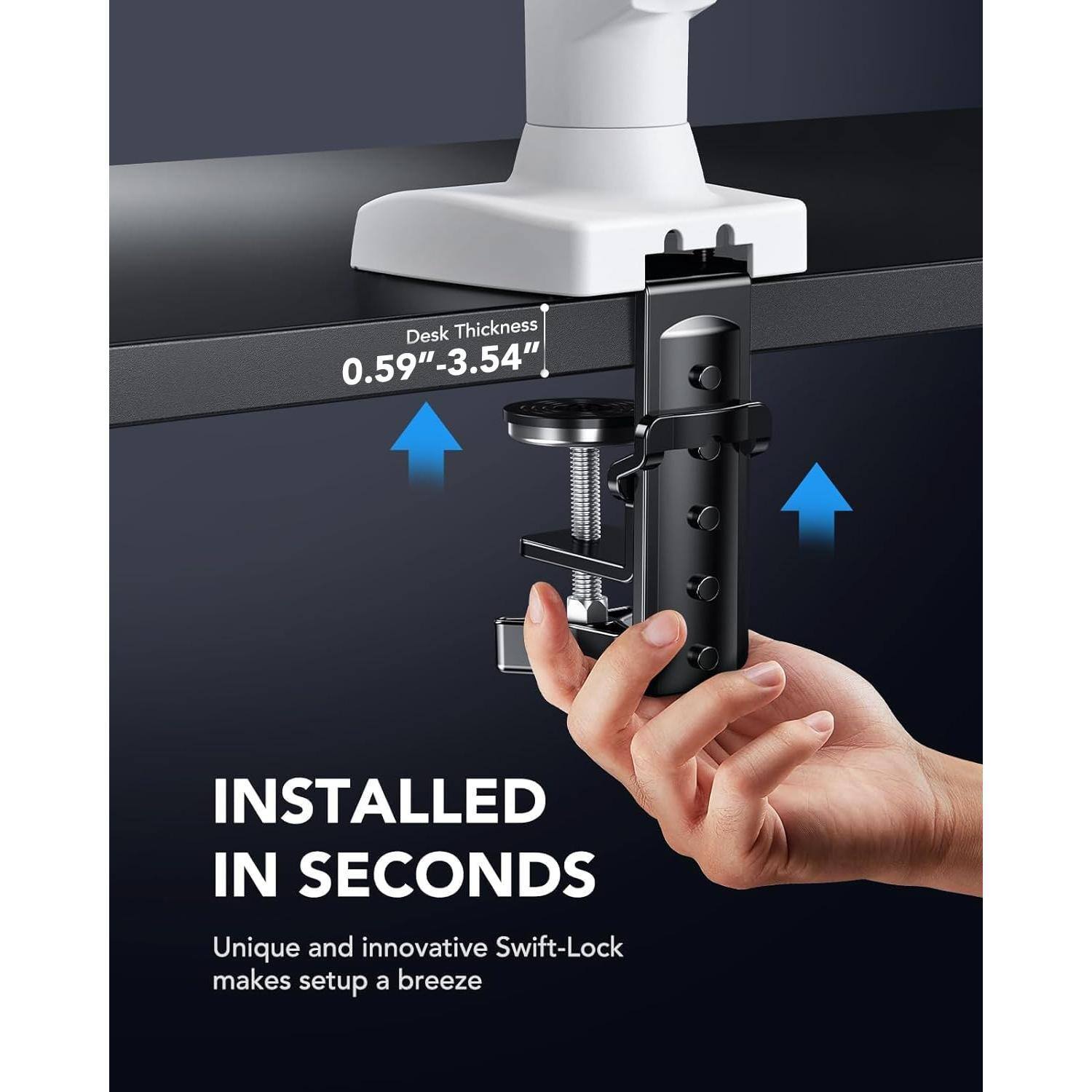 Hirose Alice Single Monitor Mount 13 To 32 Inch Gas Spring Arm ...