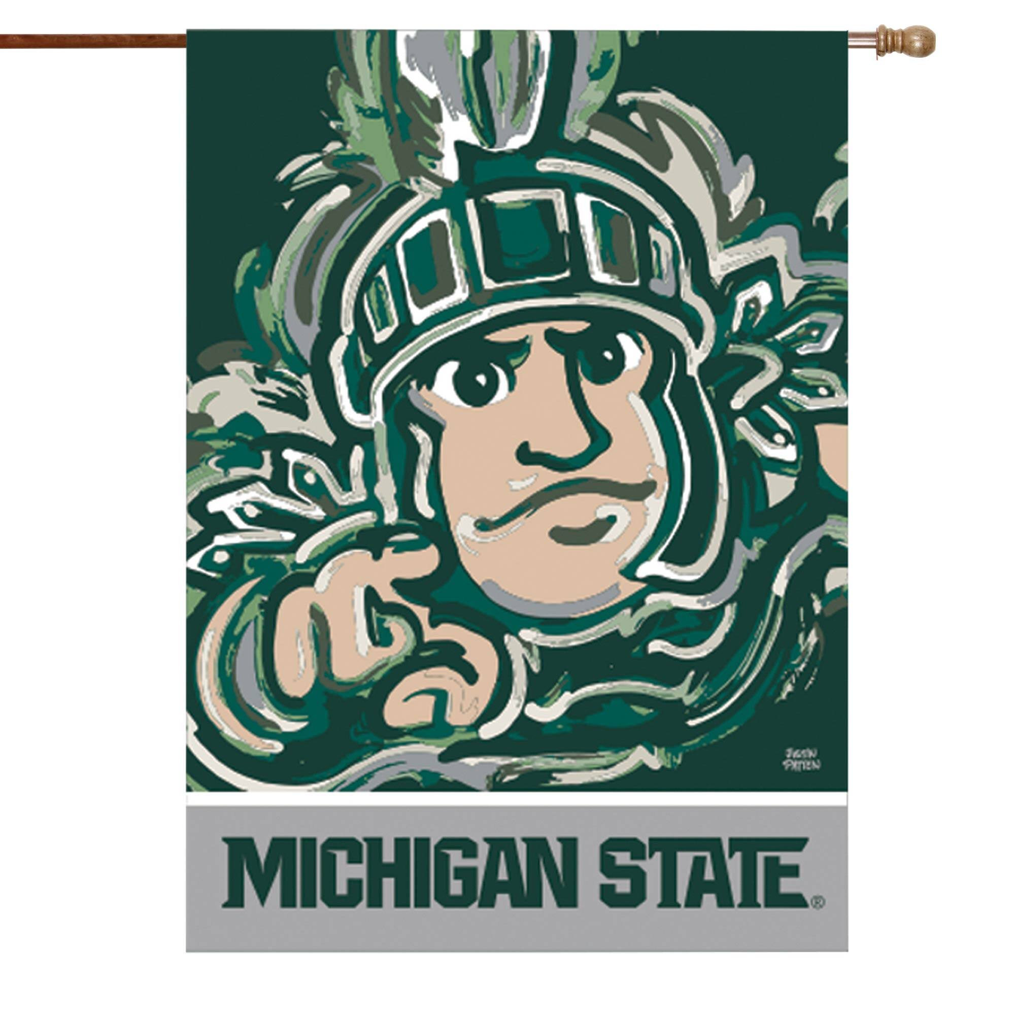 Evergreen Enterprises Michigan State Spartans Justin Patten House Flag ...