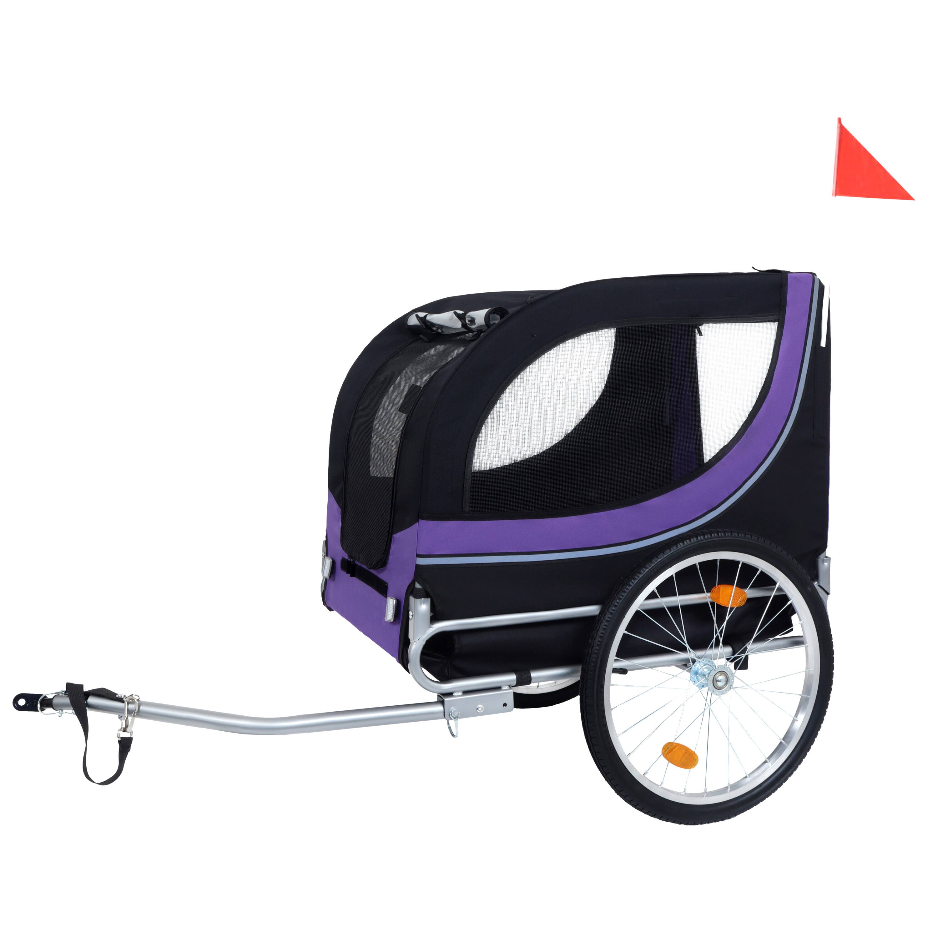 APRILSOUL Large Folding Bike Trailer for Dogs 66LB Capacity All Terrain ...