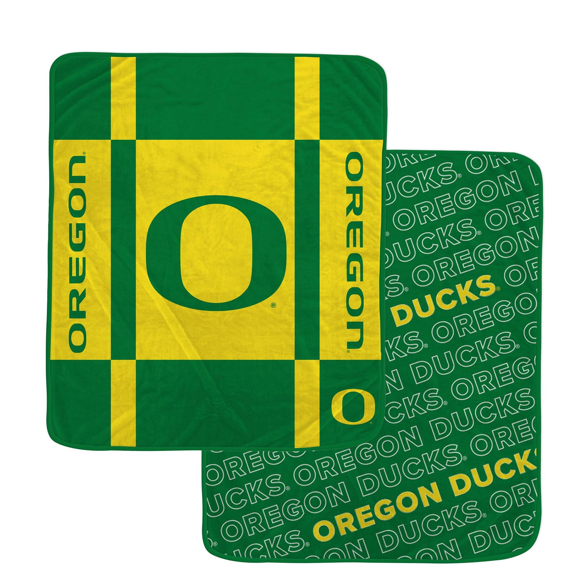 Pegasus Oregon Ducks 60" x 70" Reverse Block Wordmark Double Sided ...