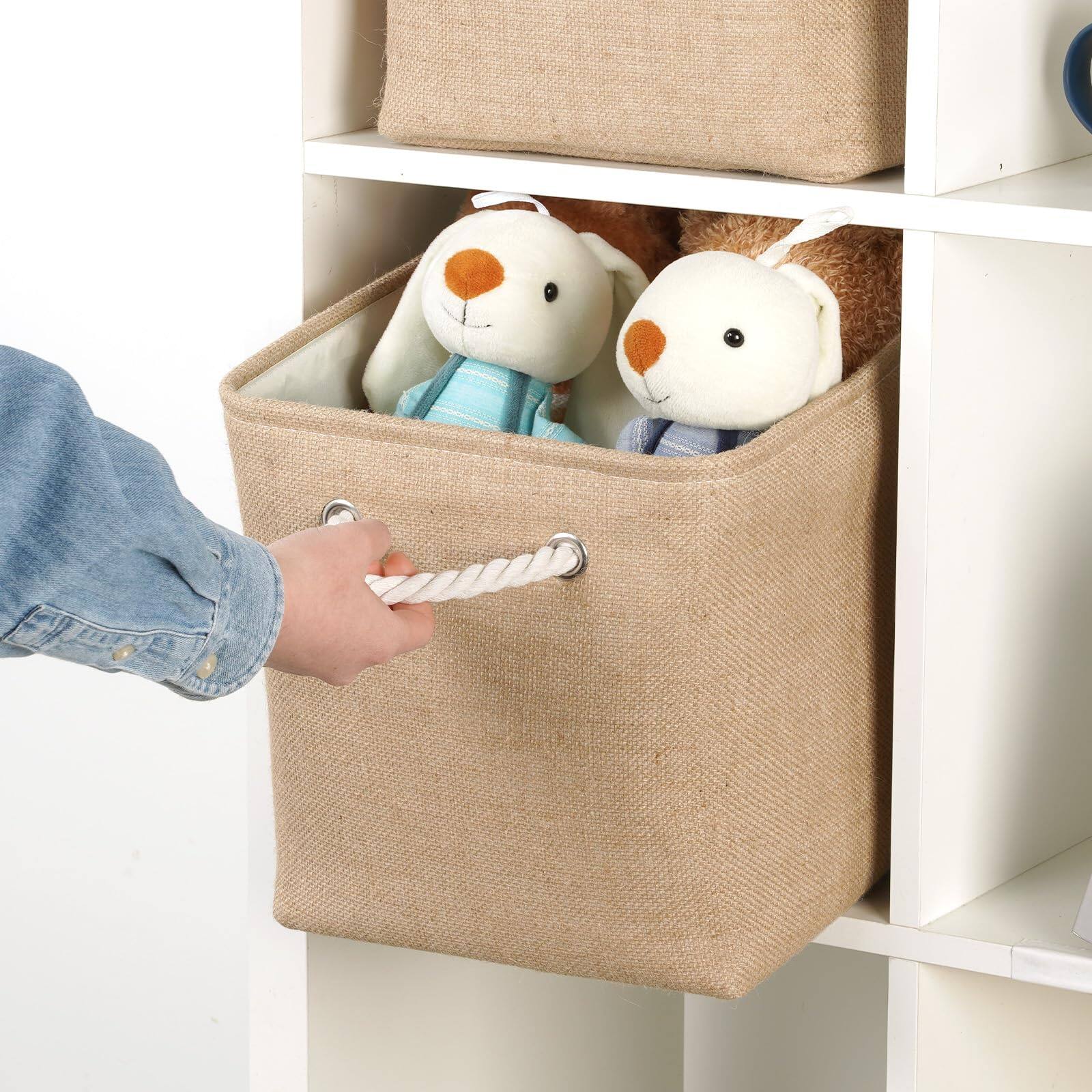 Dapper Styles Cube Storage Bins Fabric Baskets Collapsible Cubes For Gift Empty Organizer Cloth ...