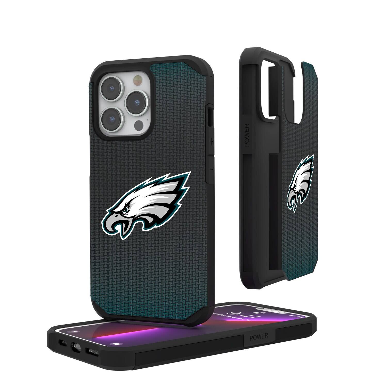 NFL Keyscaper - - Philadelphia Eagles Linen Logo iPhone Rugged - 15 Pro ...