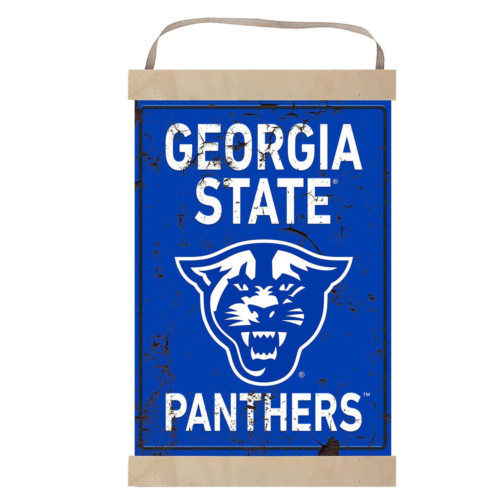 Jardine Georgia State Panthers Reversible Retro Logo Banner Sign Blue ...