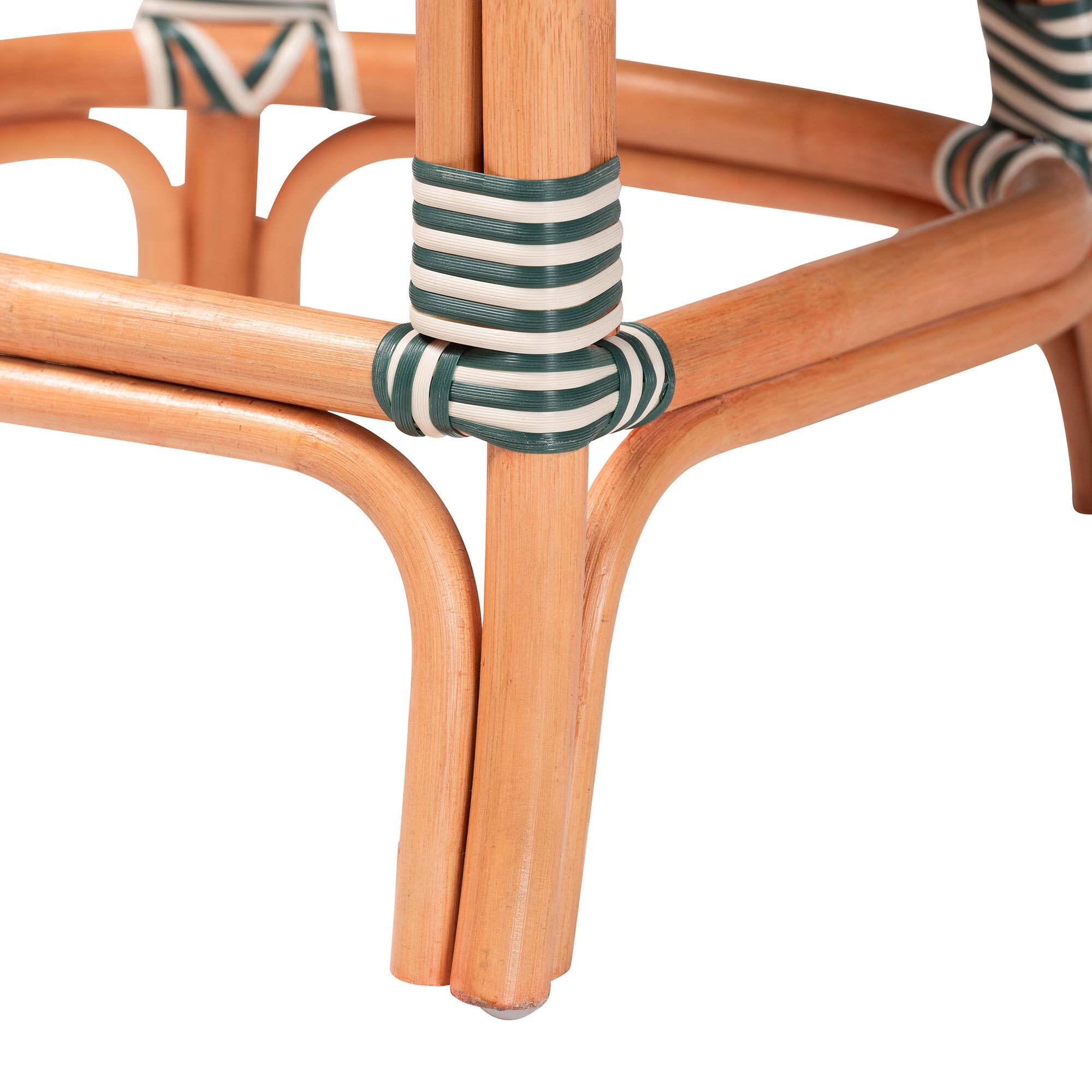 bali & pari Mattie Rattan Bistro Counter Stool Handwoven Accent Seating ...