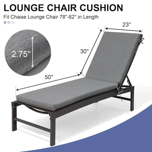 Crestlive Products 1pc 80in Outdoor Water Resistant Chaise Lounge Chair ...