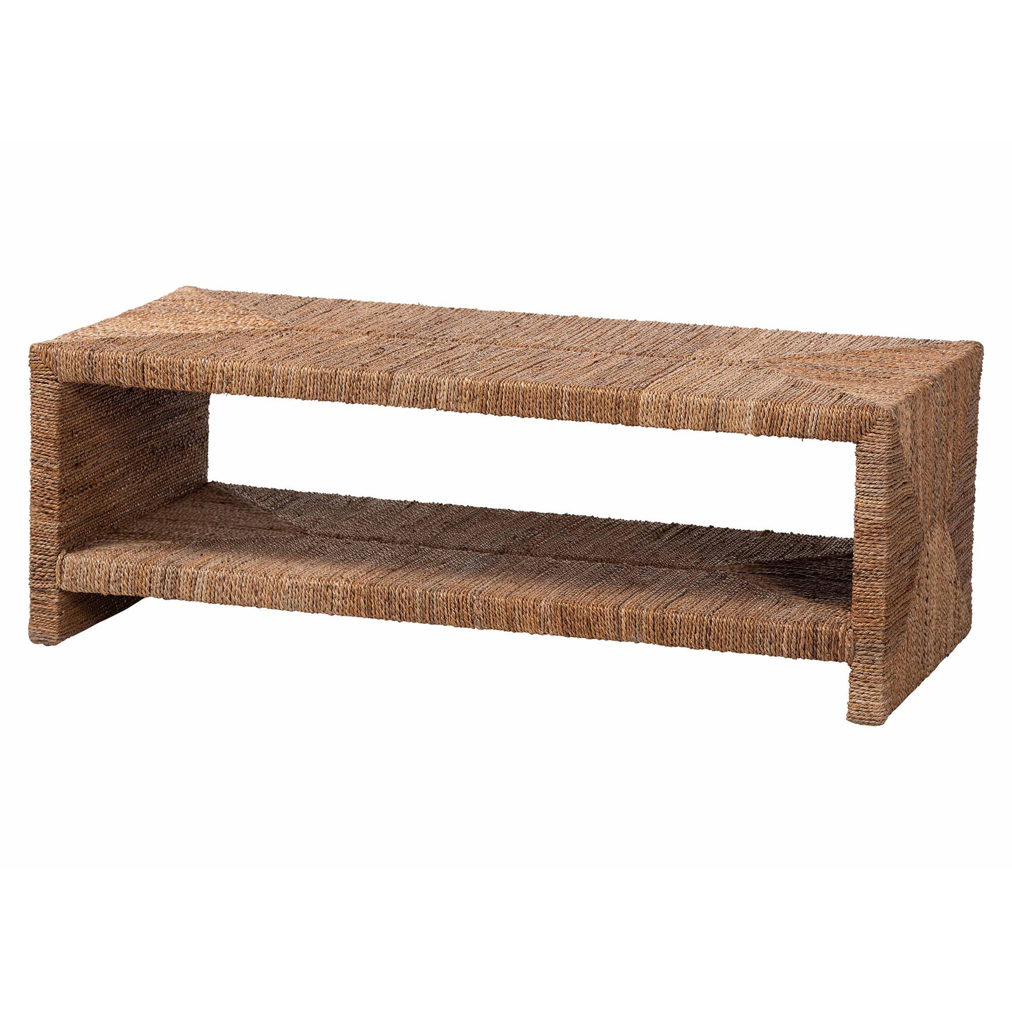 bali & pari Liza Rectangle Seagrass Coffee Table Handwoven Natural ...