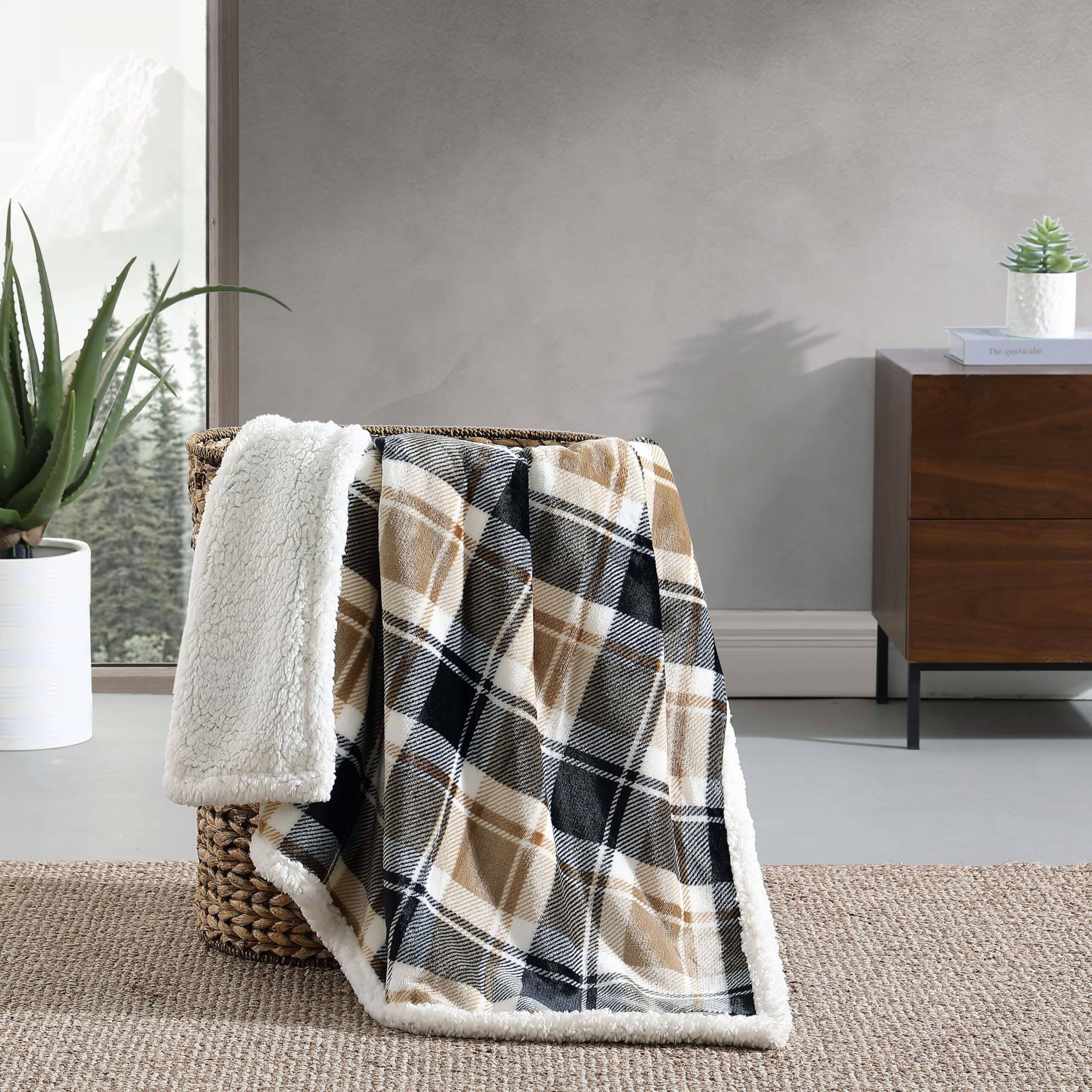 Dapper Styles Blanket Super Soft Reversible Sherpa Brushed Fleece ...