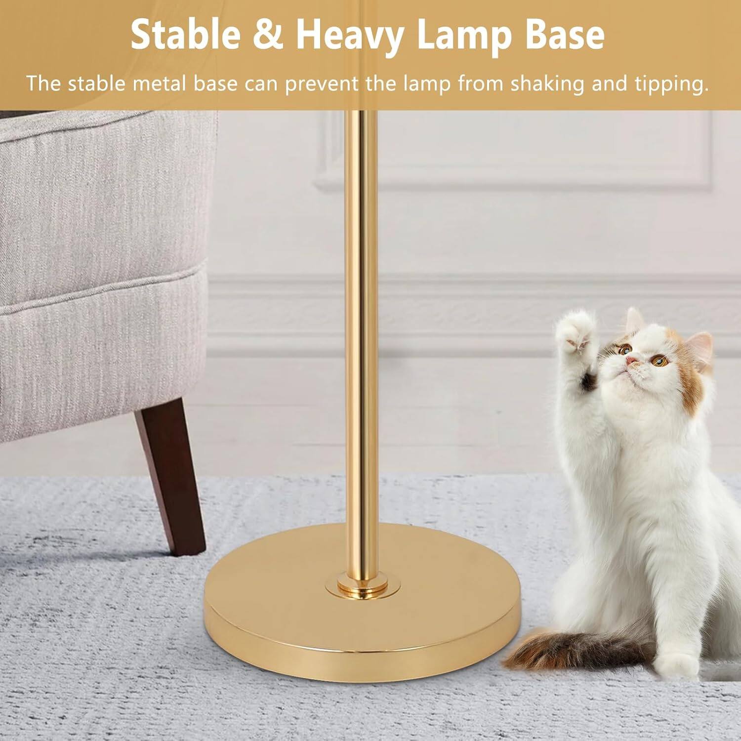 Cozy Serene Gold Lamp floor lamp Crystal Dimmable Modern Crystal Lamps ...