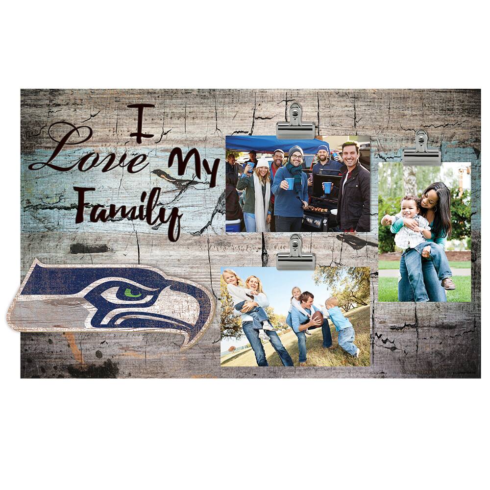 Fan Creations Seattle Seahawks 11" x 19" I Love My Family Clip Photo ...