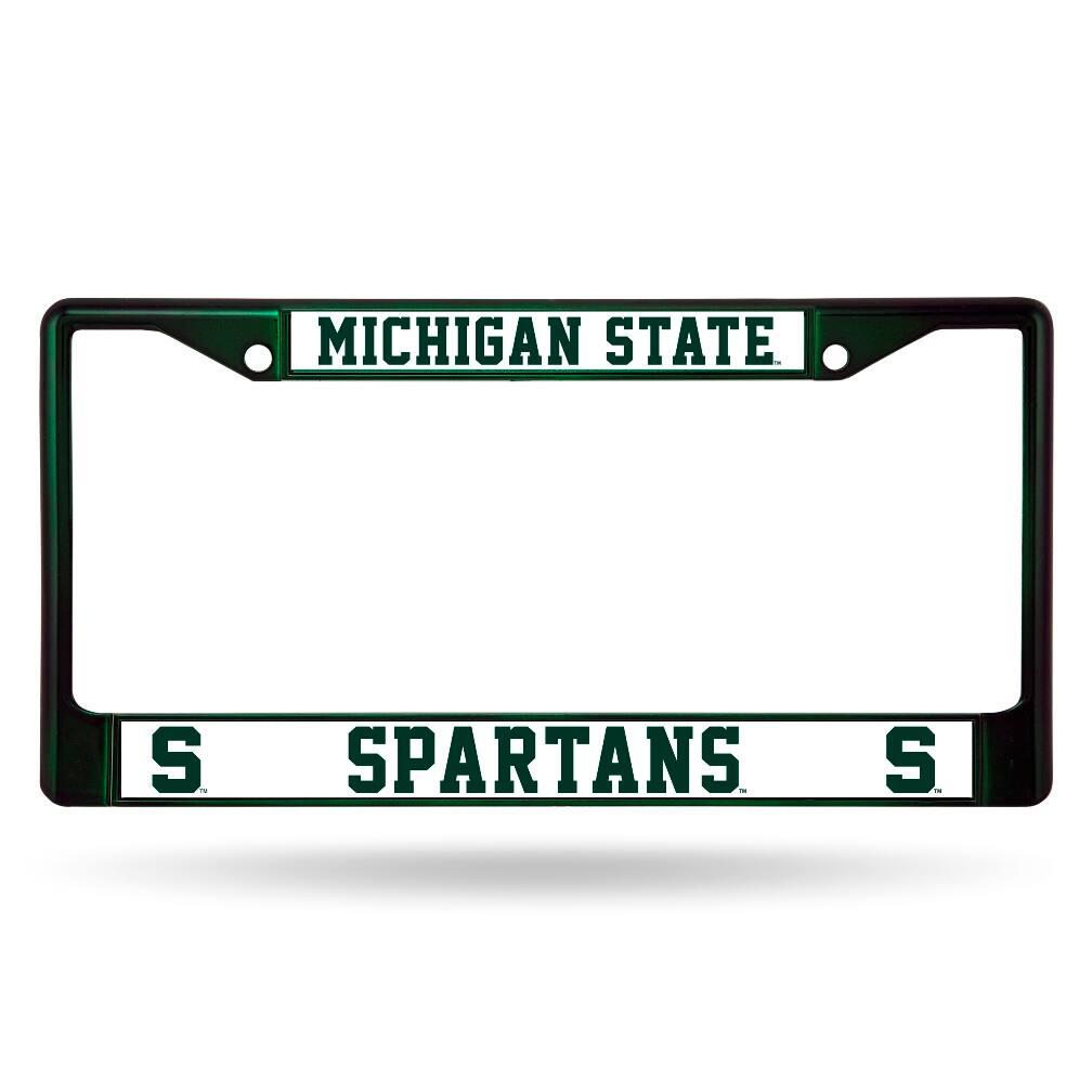 Rico Industries Michigan State Spartans Chrome Metal (Green Painted ...