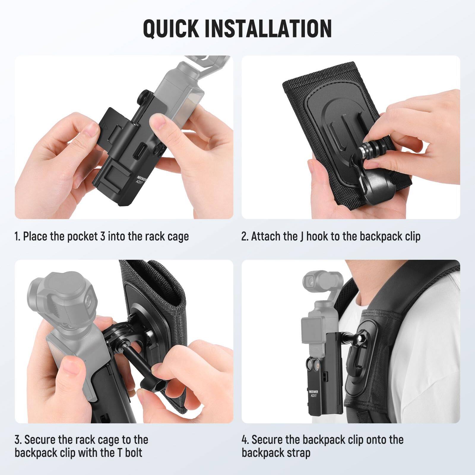 Neewer Pocket 3 4 in 1 Kit: Backpack Mount & Cage GP-67 - Best Buy